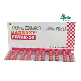 Fenak 50 mg Tablet | Uses, Side Effects, Price | Apollo Pharmacy