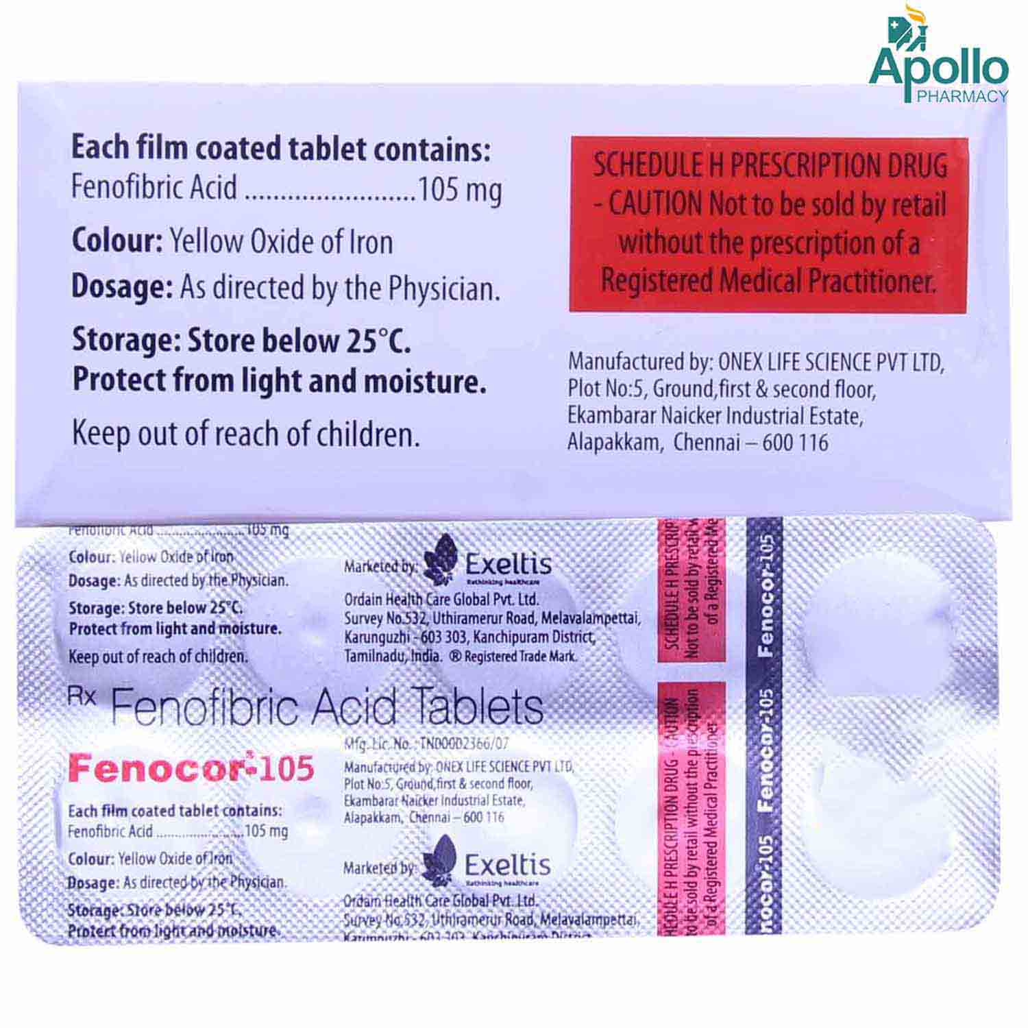 Fenocor 105 Tablet 10's Price, Uses, Side Effects, Composition - Apollo ...