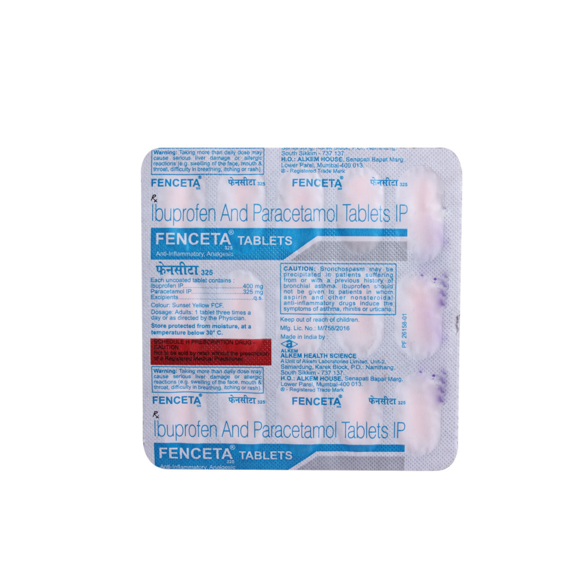 Fenceta 325 mg Tablet 15's Price, Uses, Side Effects, Composition ...