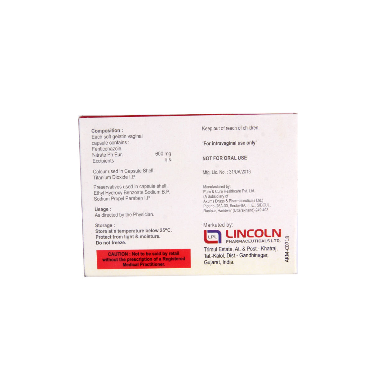 Fenti 600mg Vaginal Softgel Capsule 1's Price, Uses, Side Effects ...