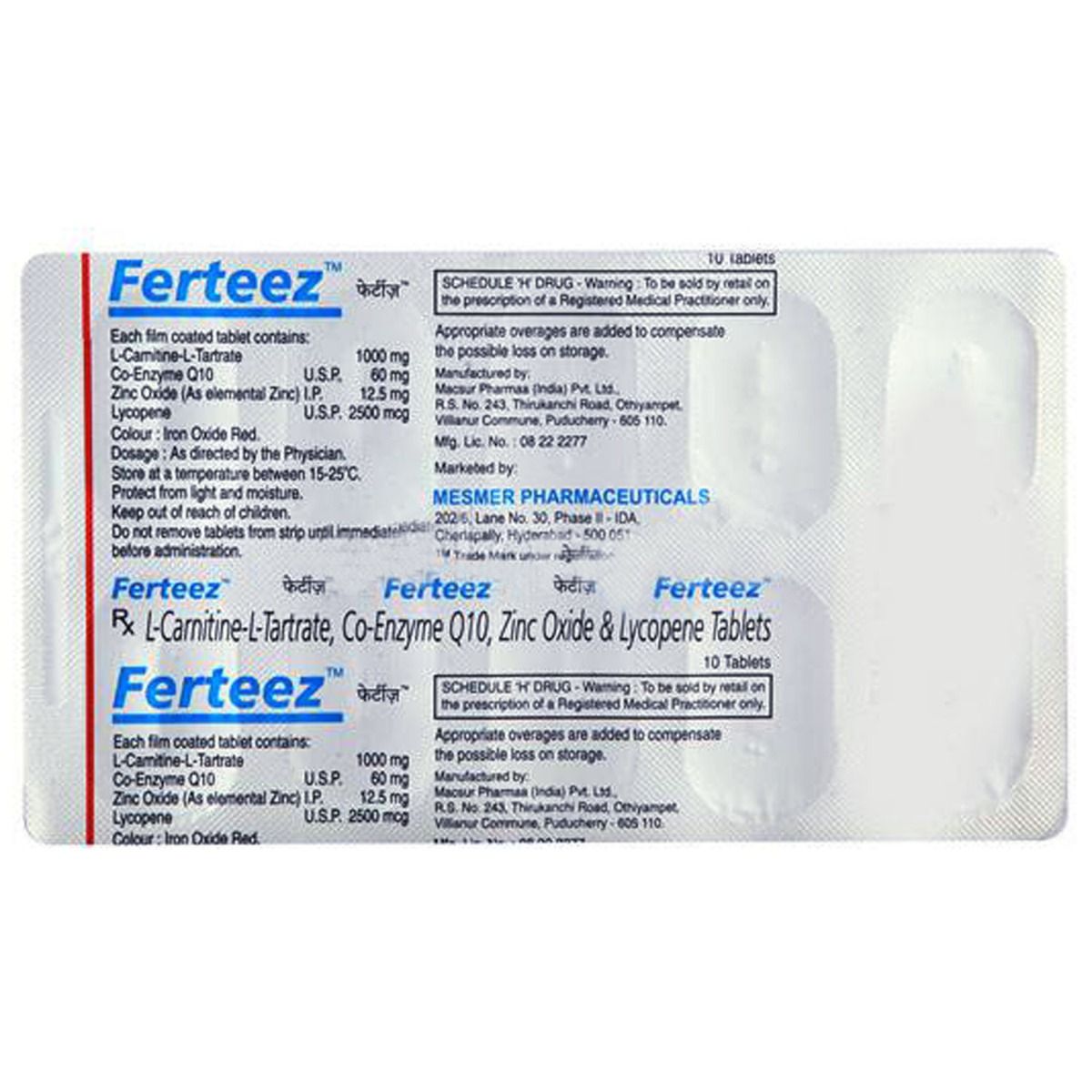 Ferteez Tablet 10's Price, Uses, Side Effects, Composition - Apollo ...