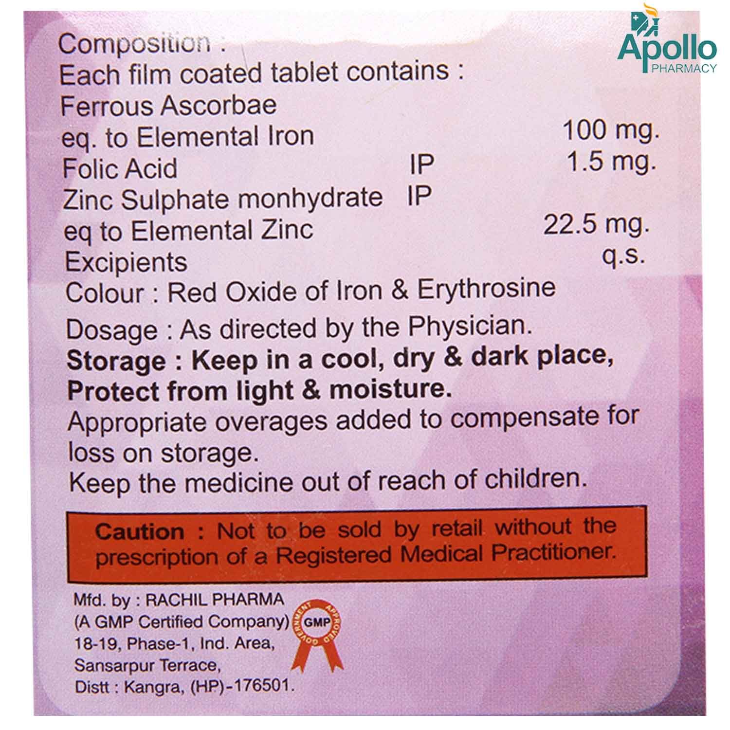 Ferojet Tablet 10's Price, Uses, Side Effects, Composition - Apollo ...