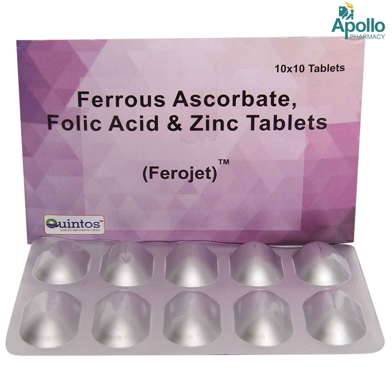 Ferojet Tablet 10's Price, Uses, Side Effects, Composition - Apollo ...