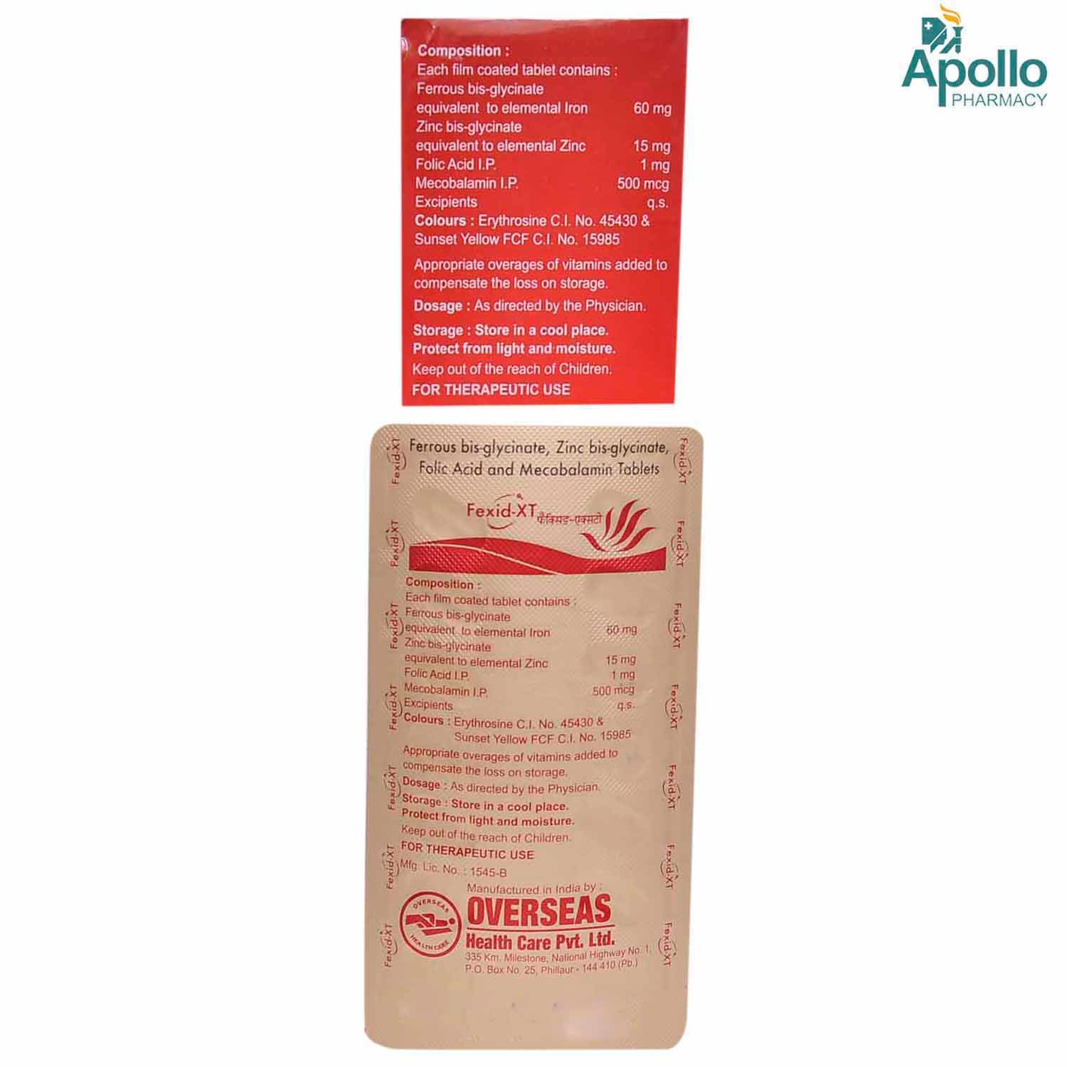 Fexid-XT Tablet | Uses, Side Effects, Price | Apollo Pharmacy