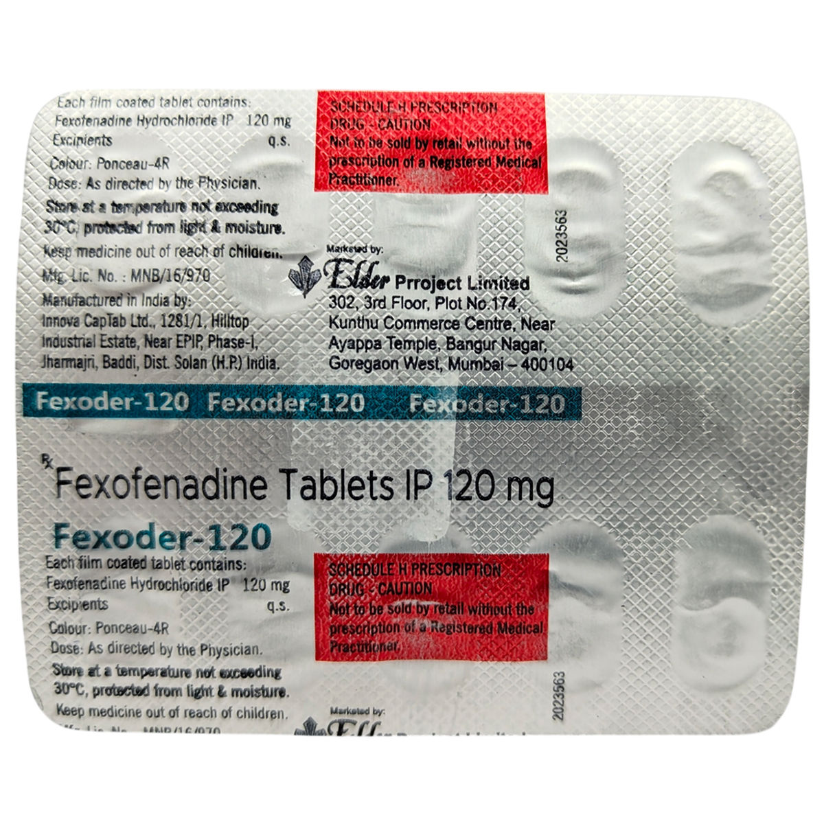 Fexoder-120 mg Tablet | Uses, Side Effects, Price | Apollo Pharmacy