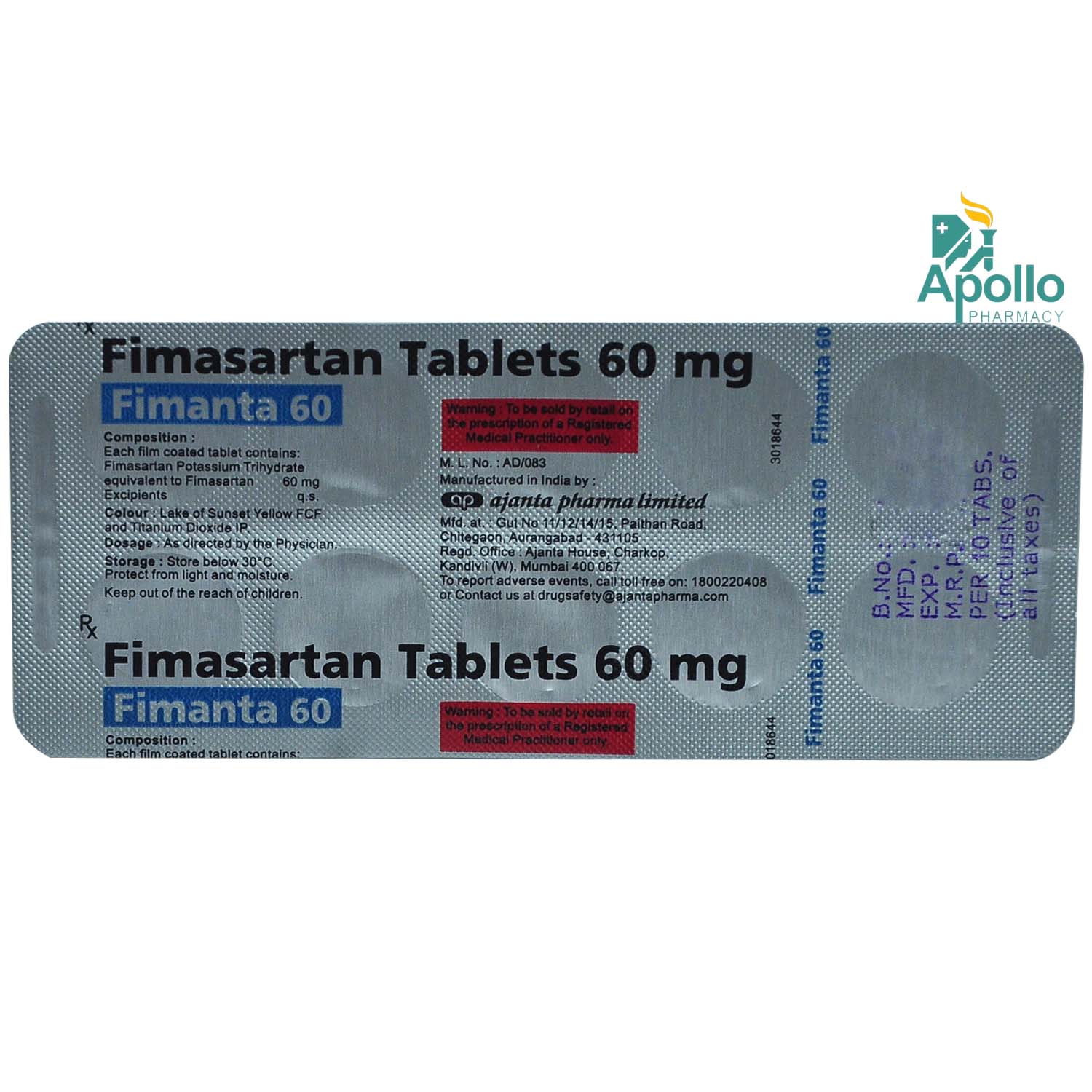 Fimanta 60 Tablet 10's Price, Uses, Side Effects, Composition - Apollo ...