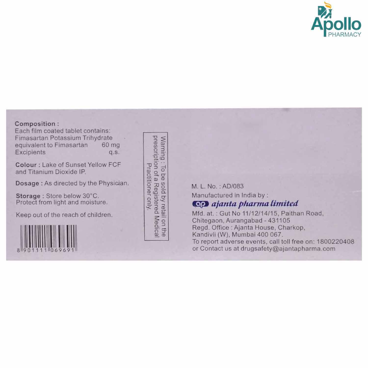 Fimagen 60 Tablet 10's Price, Uses, Side Effects, Composition - Apollo ...