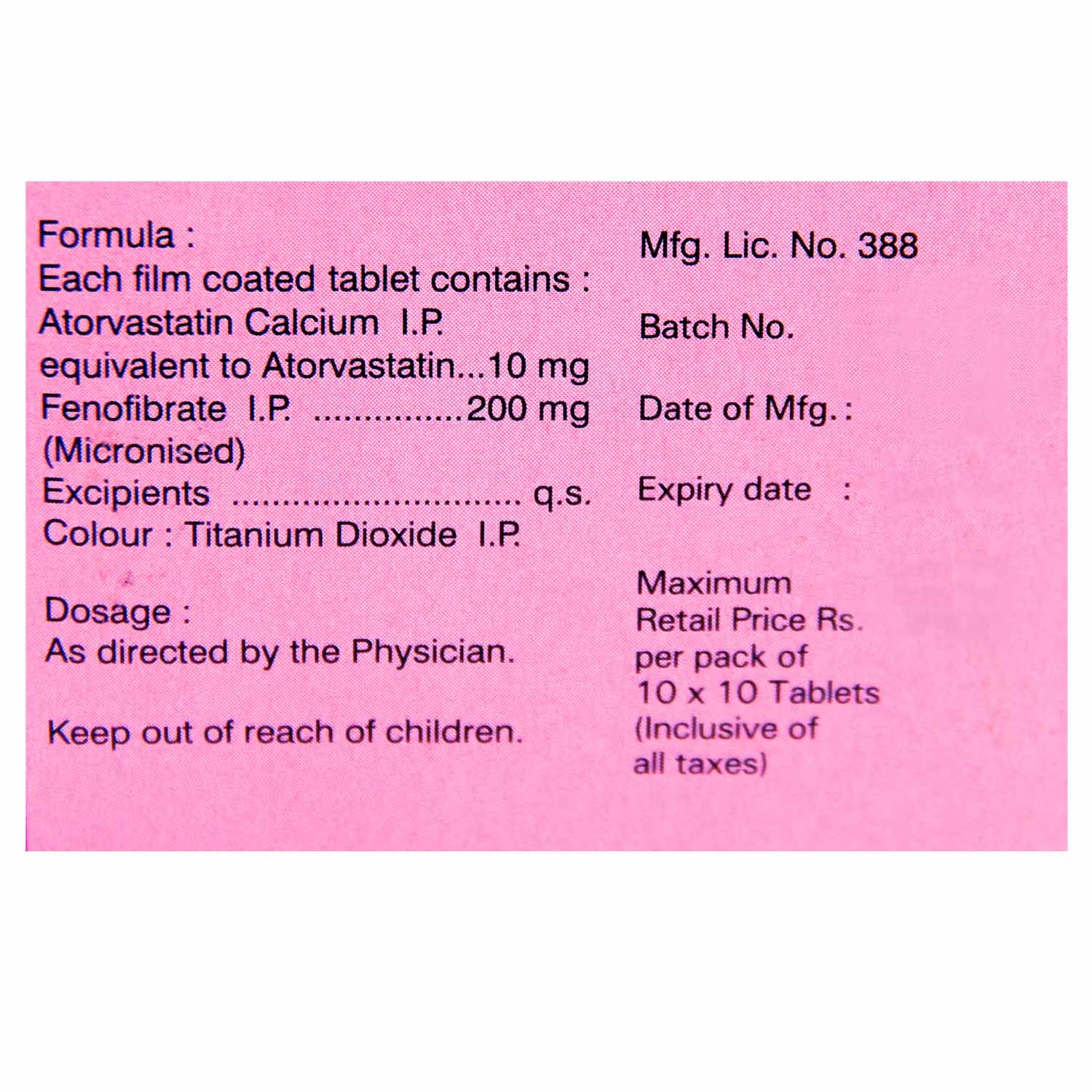 Finehart Tablet 10's Price, Uses, Side Effects, Composition - Apollo ...