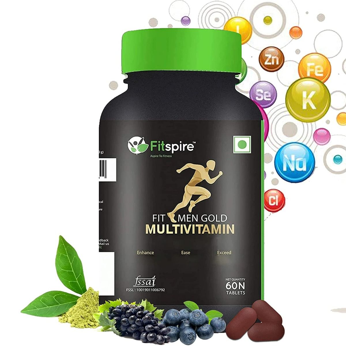 Fitspire Fit Men Gold Multivitamin Tablets, 60 Count Price, Uses, Side ...