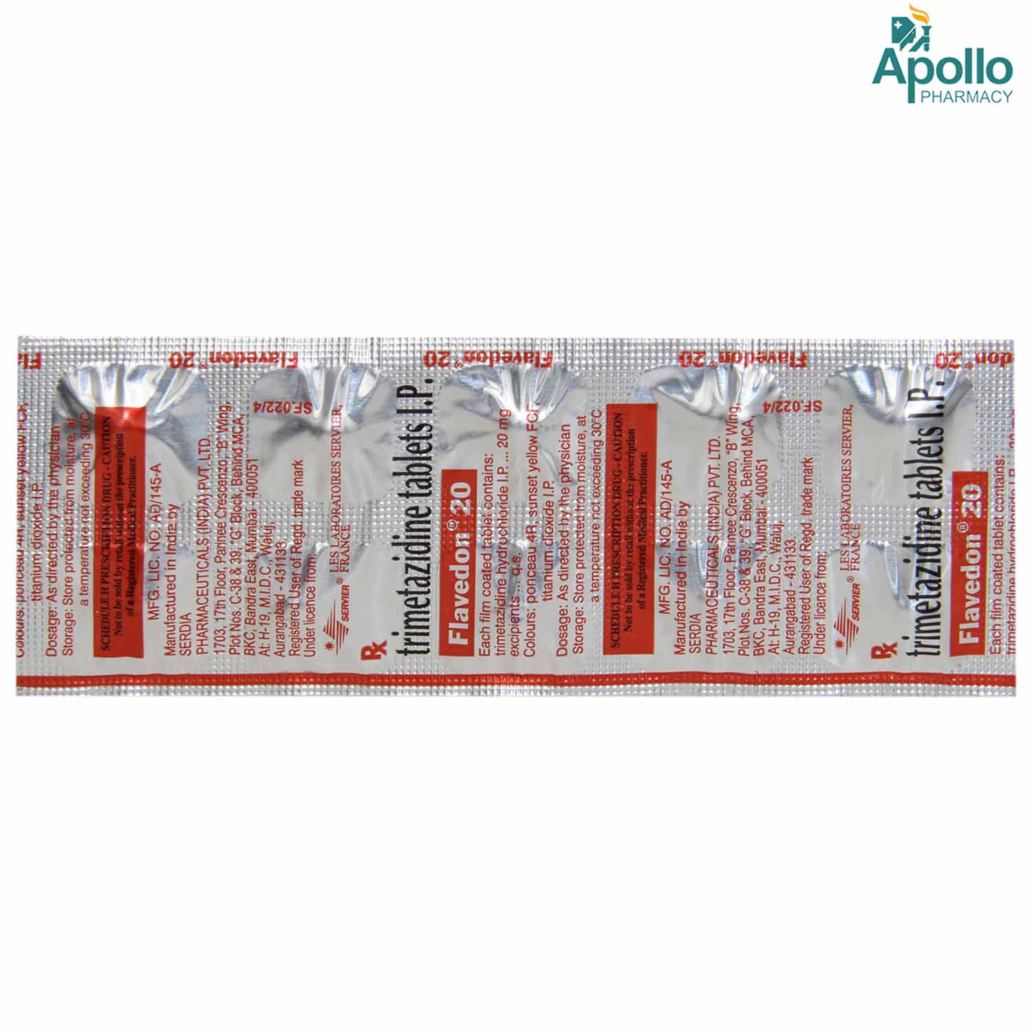 Flavedon 20 Tablet 10's Price, Uses, Side Effects, Composition - Apollo ...