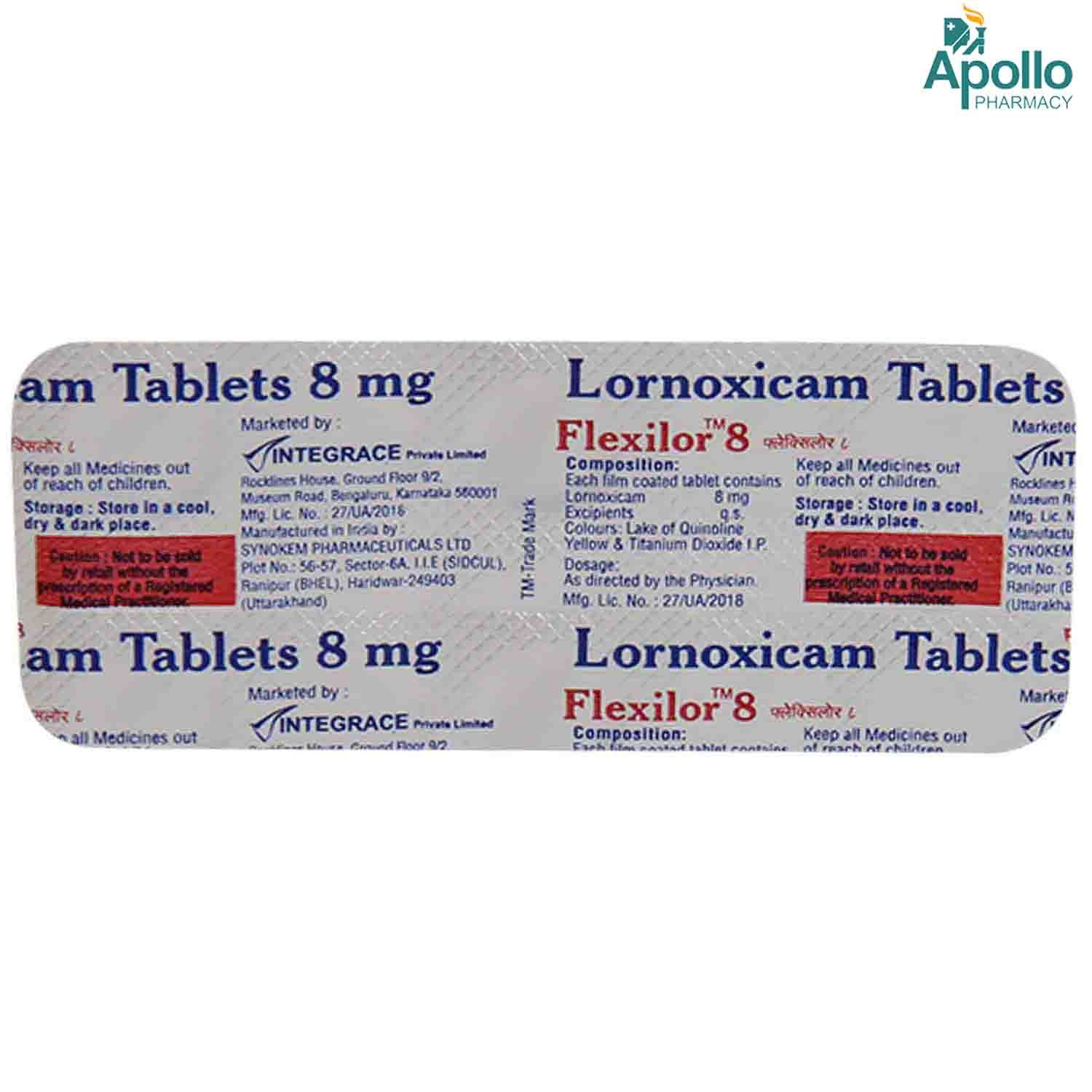 Flexilor 8 Tablet 10's Price, Uses, Side Effects, Composition - Apollo ...