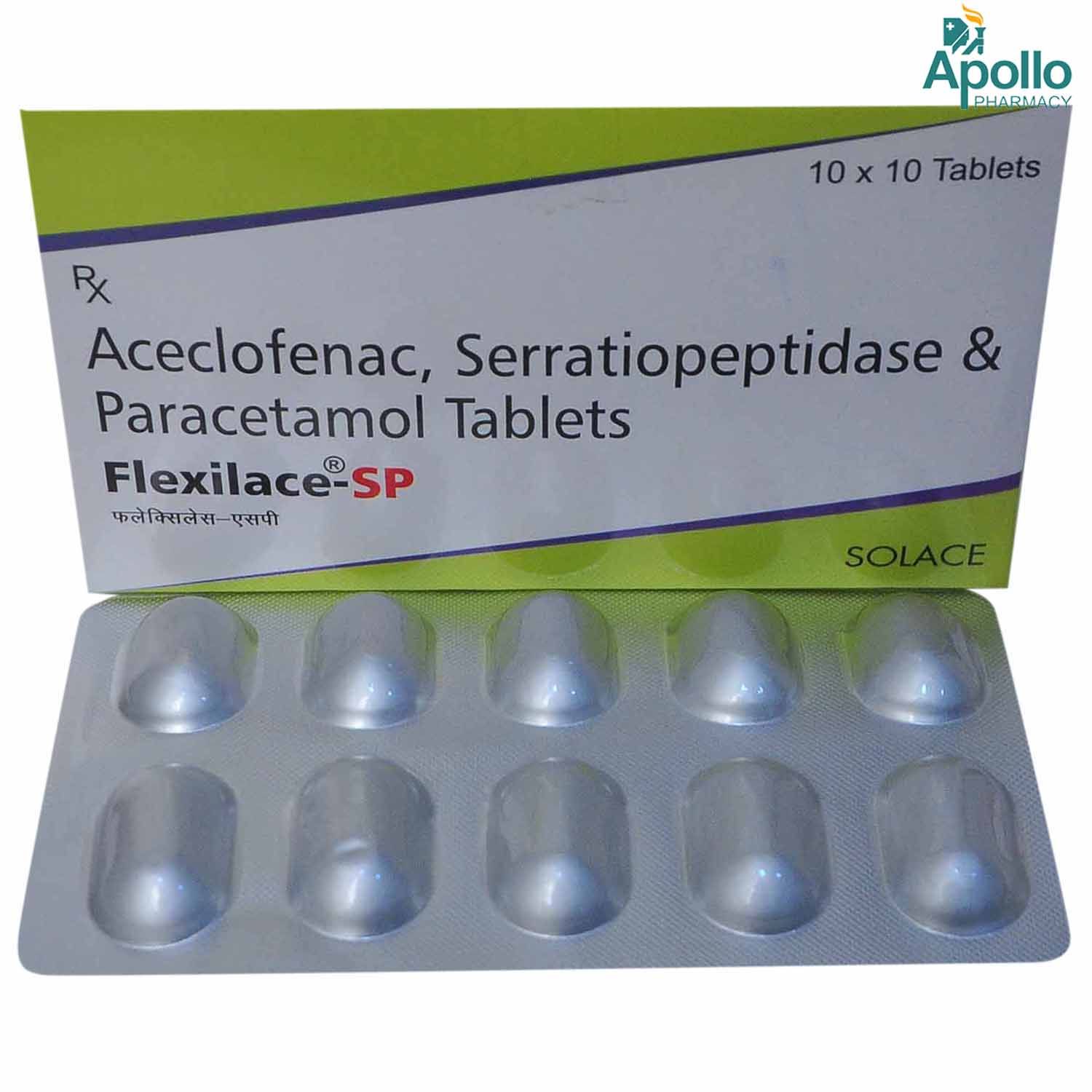 Flexilace SP Tablet 10's Price, Uses, Side Effects, Composition ...