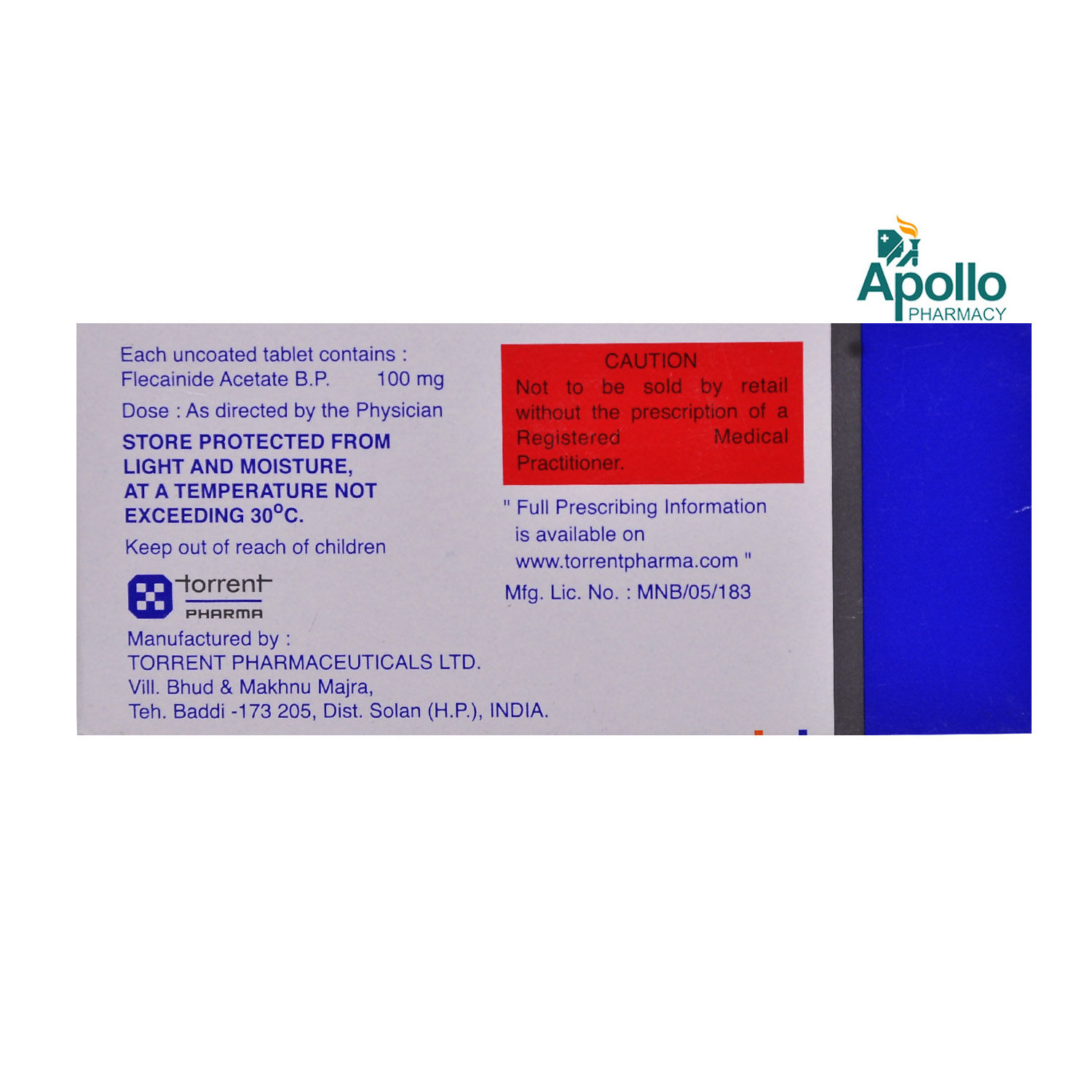 Flecarite 100 Tablet 10's Price, Uses, Side Effects, Composition ...