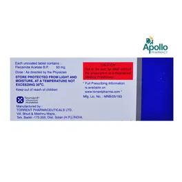 Flecarite 50 Tablet | Uses, Side Effects, Price | Apollo Pharmacy