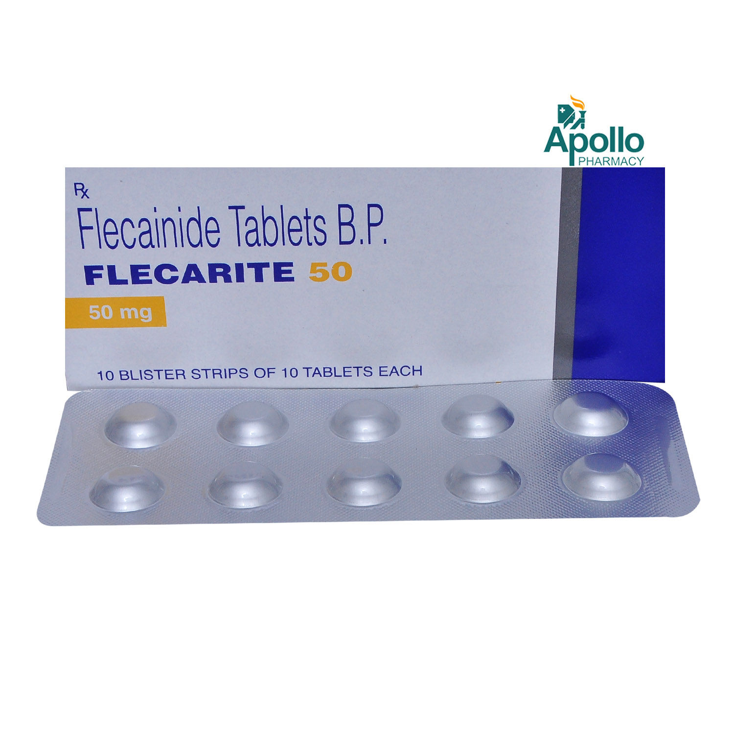 Flecarite 50 Tablet 10's Price, Uses, Side Effects, Composition ...