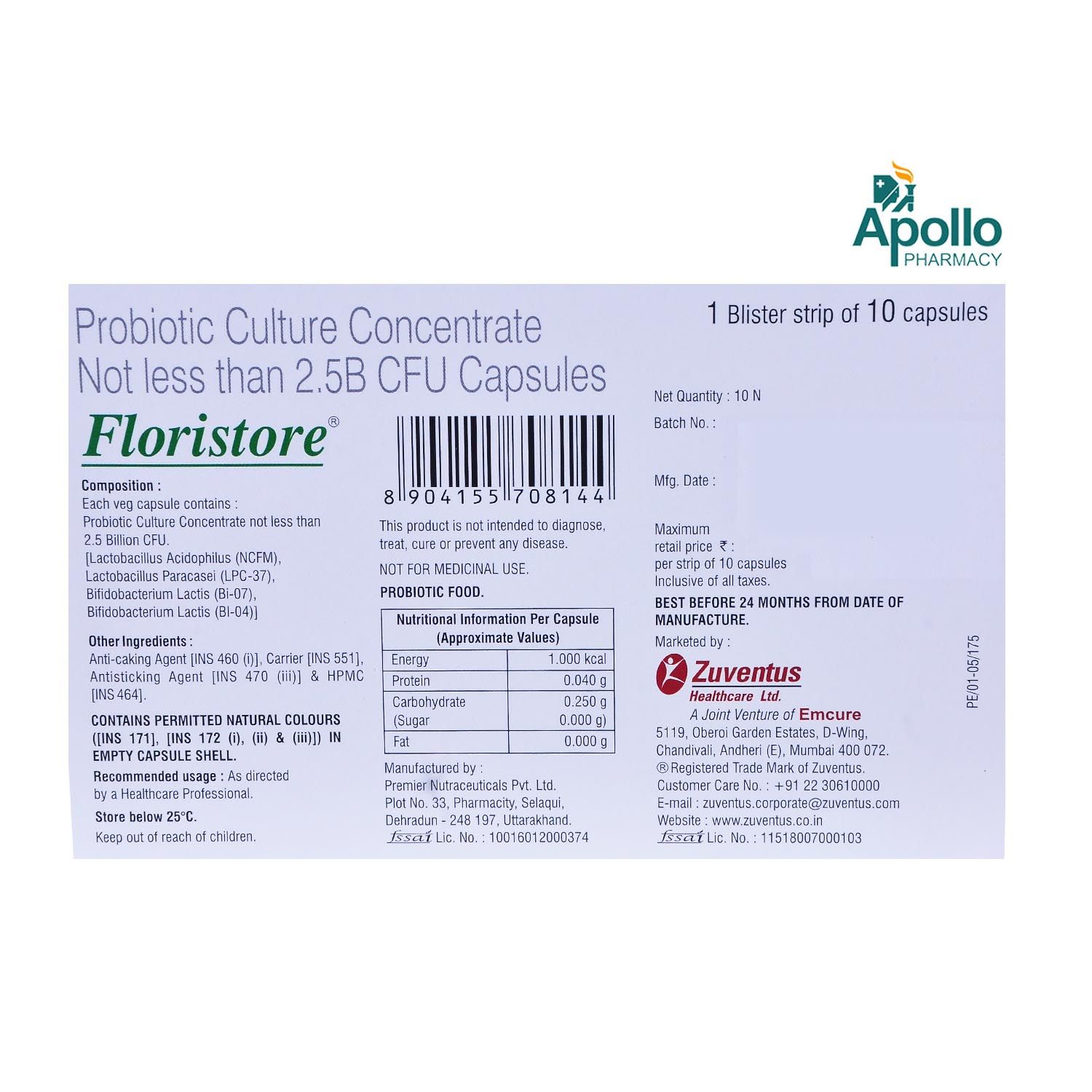 Floristore Capsule 10's Price, Uses, Side Effects, Composition - Apollo ...