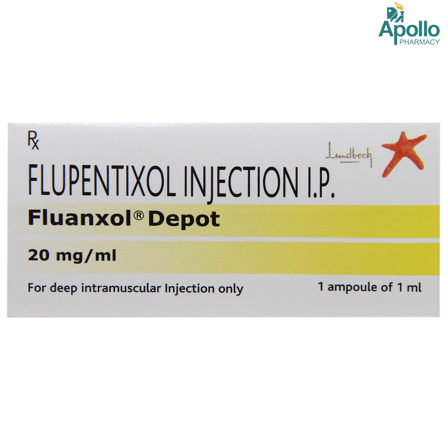 Fluanxol Depot 20 mg injection 1 ml Price, Uses, Side Effects ...