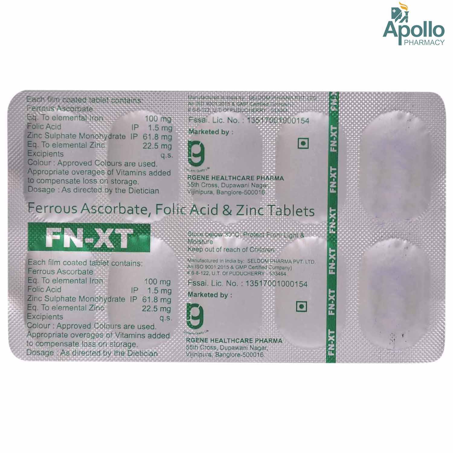 FN XT Tablet 10's Price, Uses, Side Effects, Composition - Apollo Pharmacy