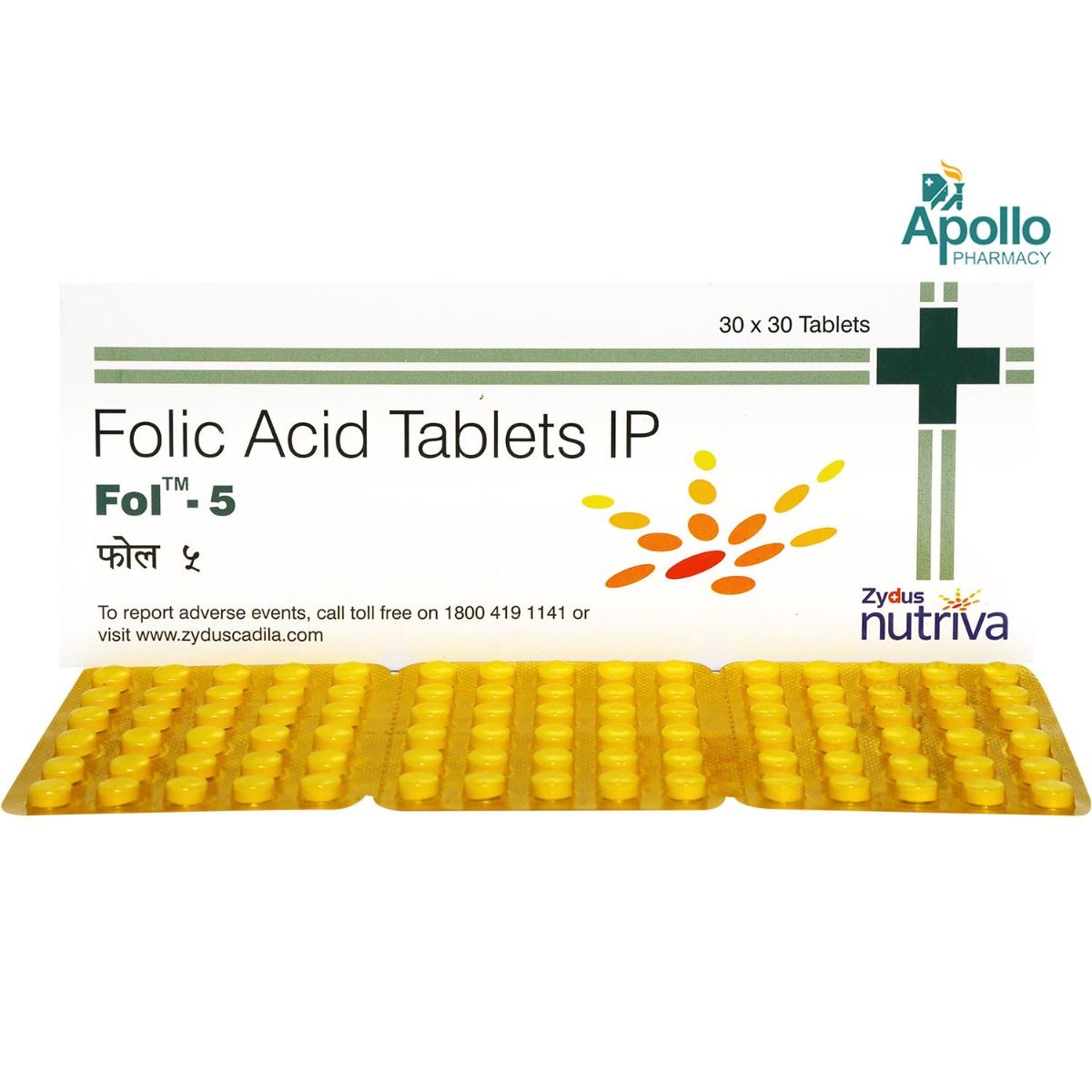 Fol-5 Tablet 30's Price, Uses, Side Effects, Composition - Apollo Pharmacy