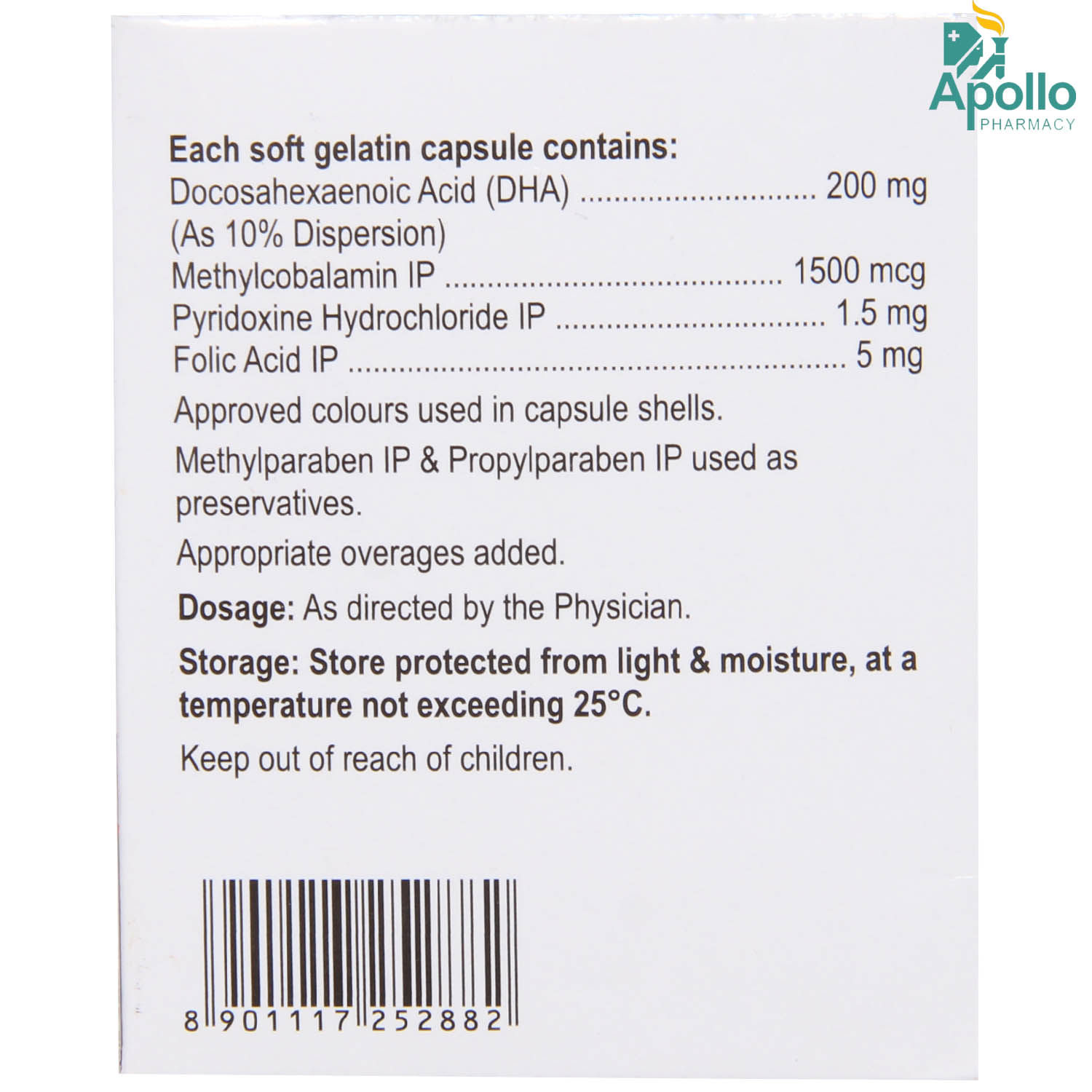 Folinine D Capsule 15's Price, Uses, Side Effects, Composition - Apollo ...