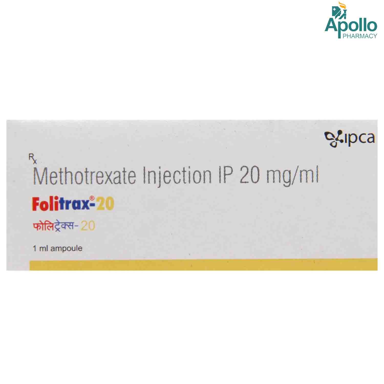 Folitrax-20 Injection 1 ml | Uses, Side Effects, Price | Apollo Pharmacy
