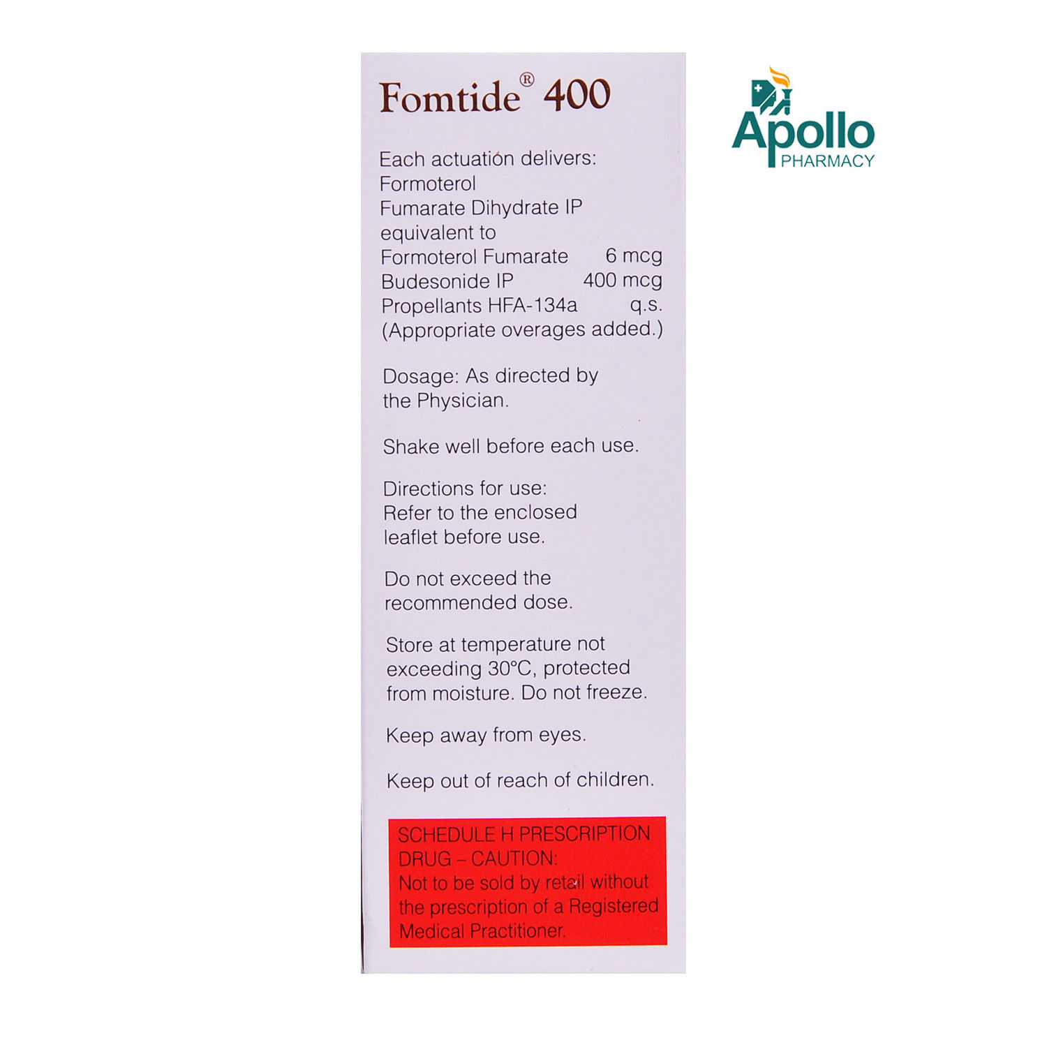 Fomtide 400 Inhaler 9.2 gm Price, Uses, Side Effects, Composition ...