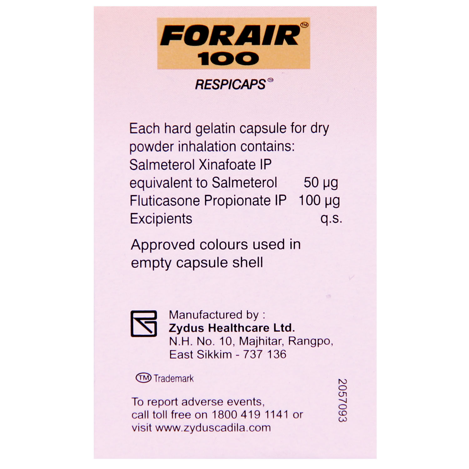 FORAIR 100MG RESPICAPS Price, Uses, Side Effects, Composition - Apollo ...