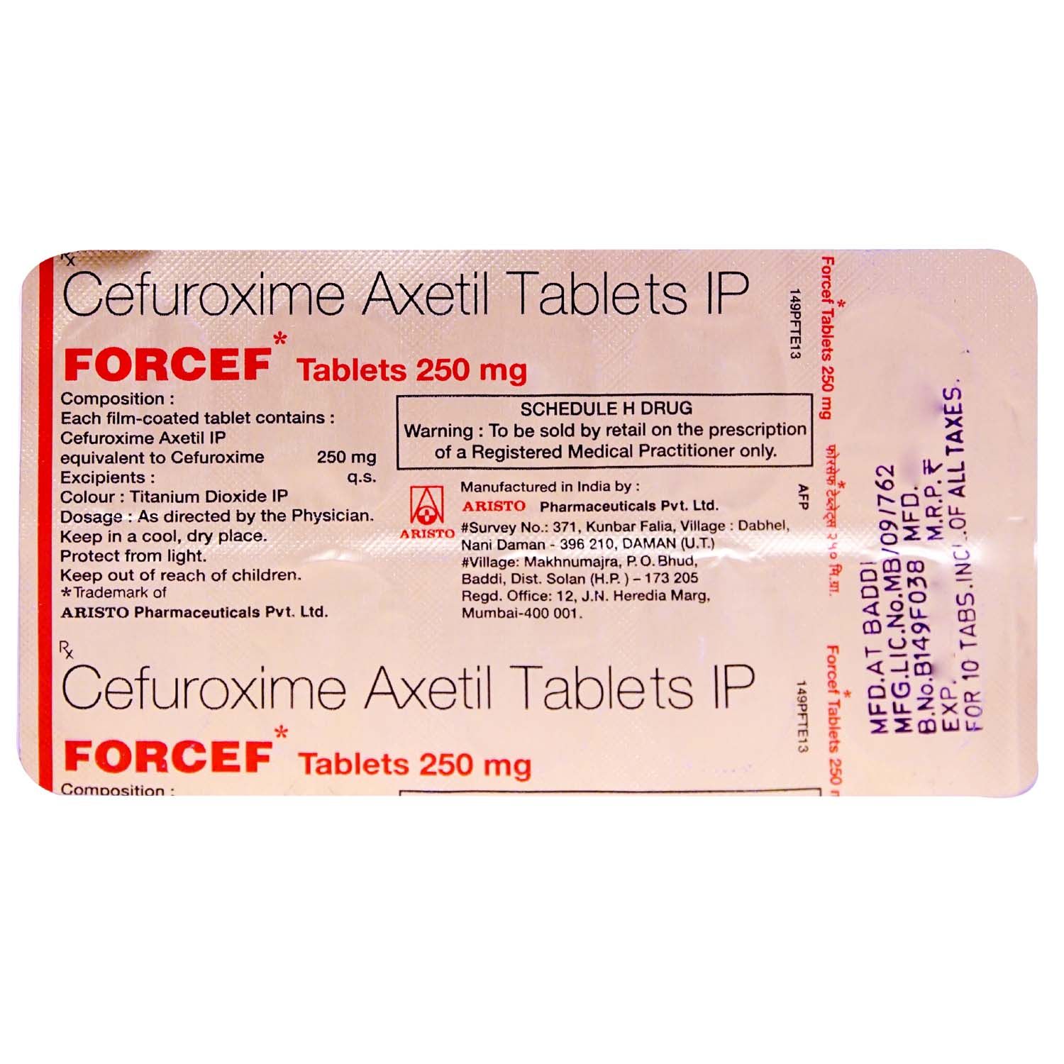 Forcef 250mg Tablet | Uses, Side Effects, Price | Apollo Pharmacy