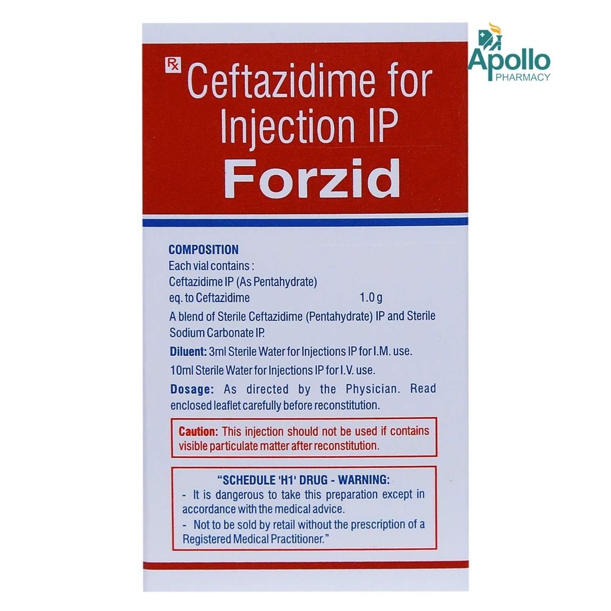 Forzid Injection 1 gm Price, Uses, Side Effects, Composition - Apollo ...