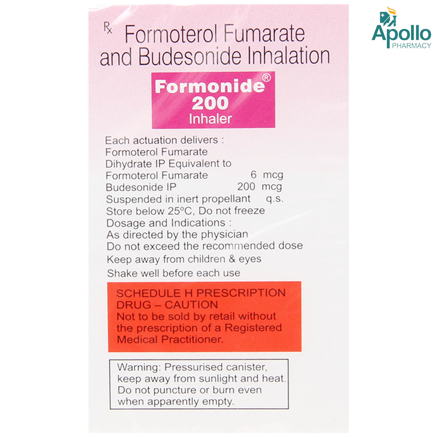 Formonide 200 Inhaler 120 mdi | Uses, Side Effects, Price | Apollo Pharmacy