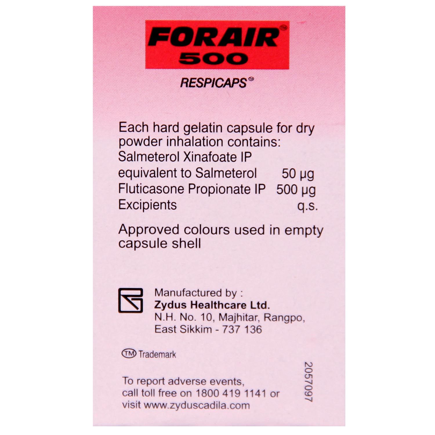 Forair 500 Respicaps 30's Price, Uses, Side Effects, Composition ...