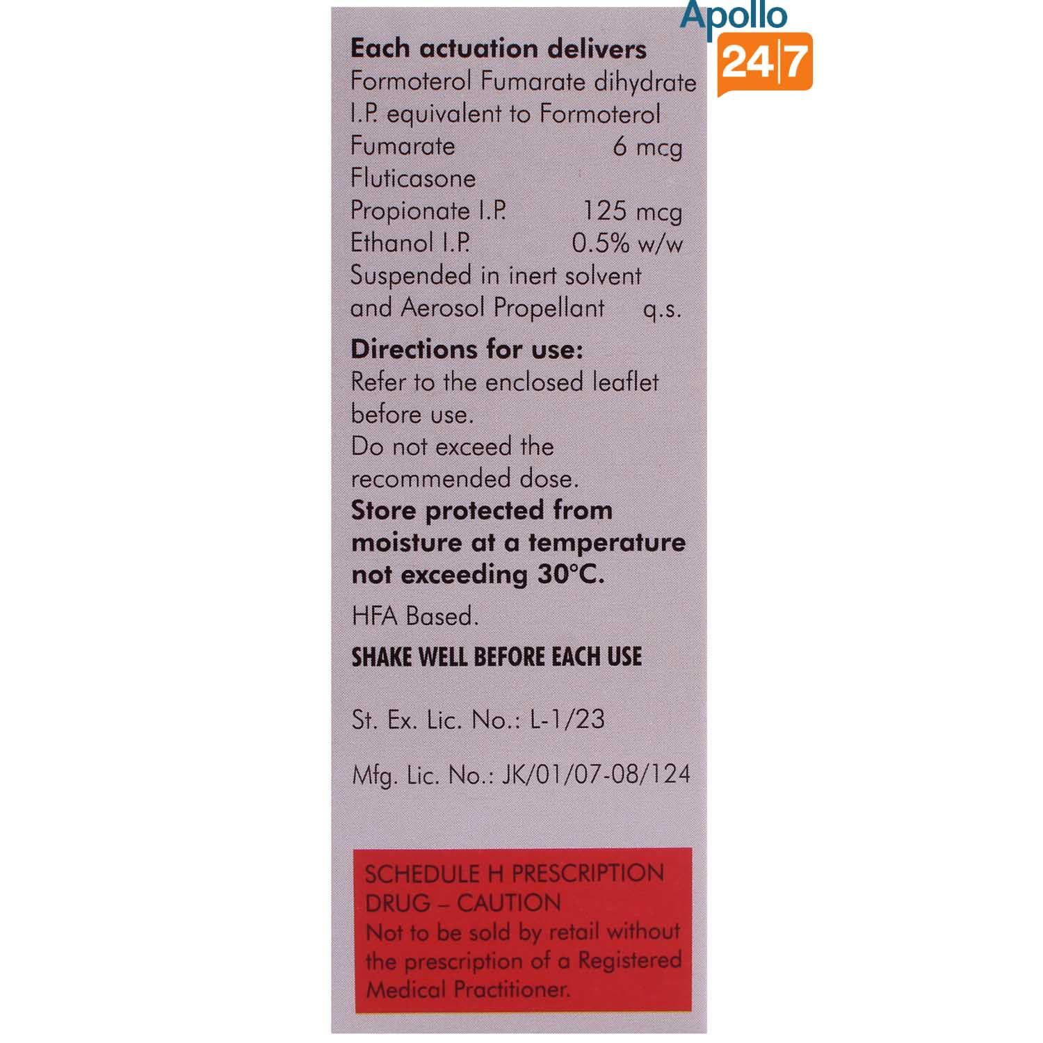 Formoflo 125 Transhaler 7.2 gm Price, Uses, Side Effects, Composition ...