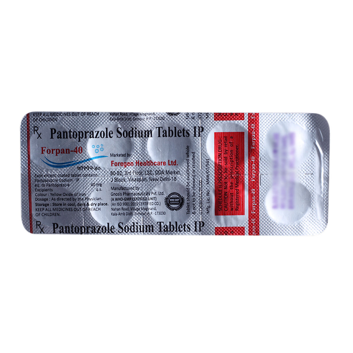 Forpan 40 mg Tablet | Uses, Side Effects, Price | Apollo Pharmacy