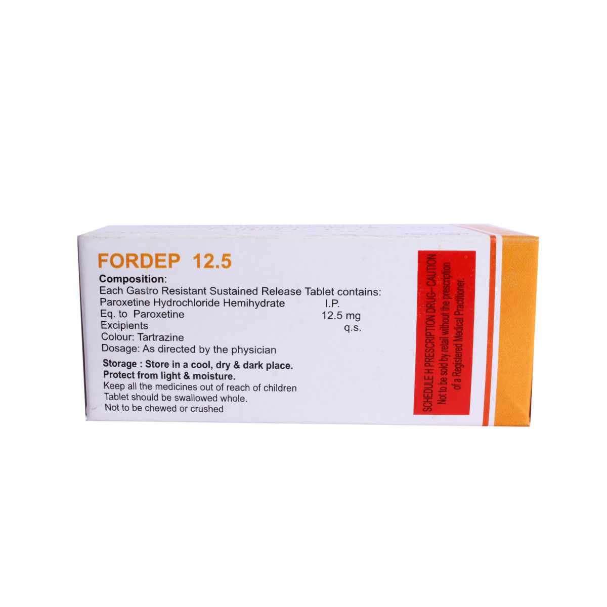 Fordep-12.5mg Tablet 10's Price, Uses, Side Effects, Composition ...
