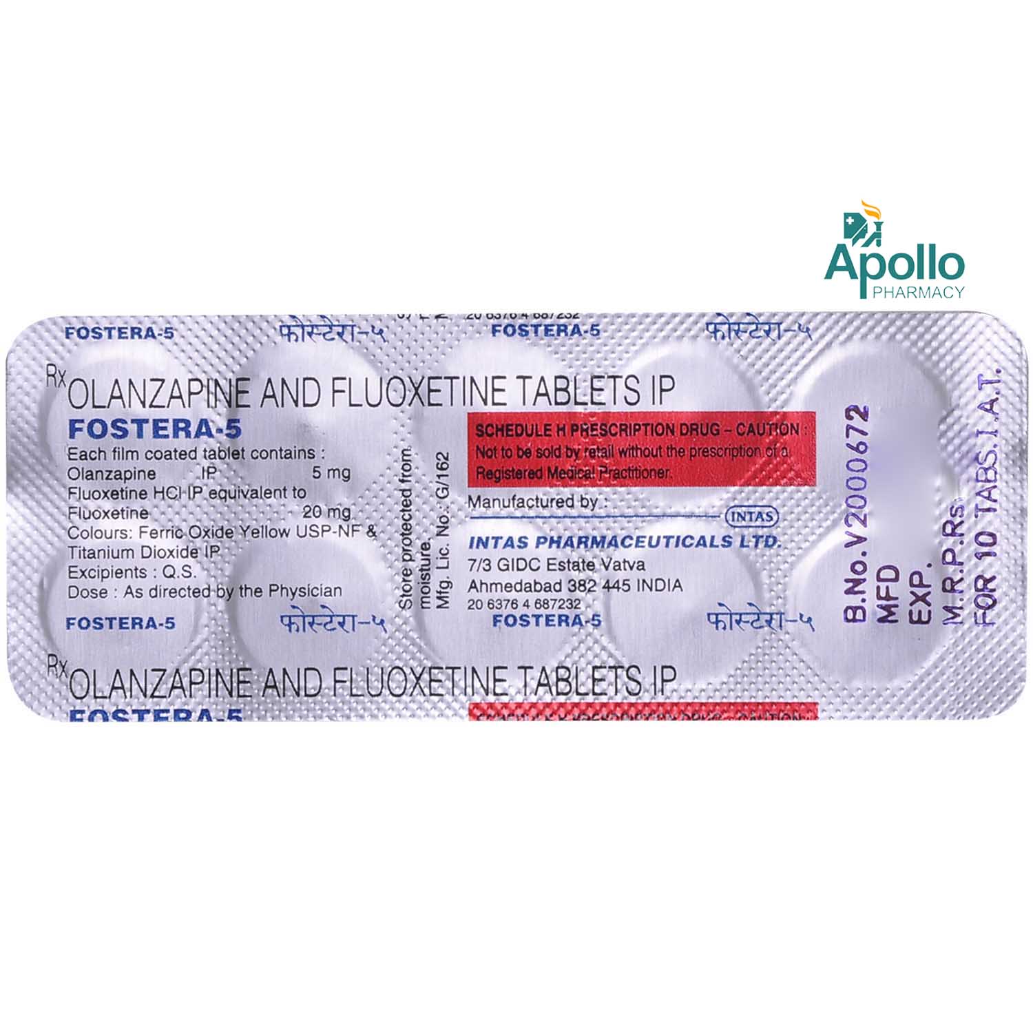 Fostera-5 Tablet | Uses, Side Effects, Price | Apollo Pharmacy