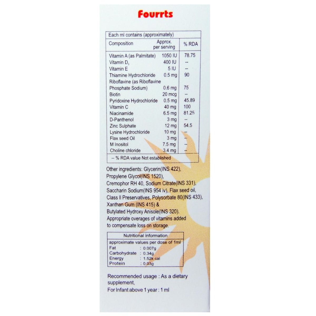 Fourts B Drops 15 ml Price, Uses, Side Effects, Composition - Apollo ...