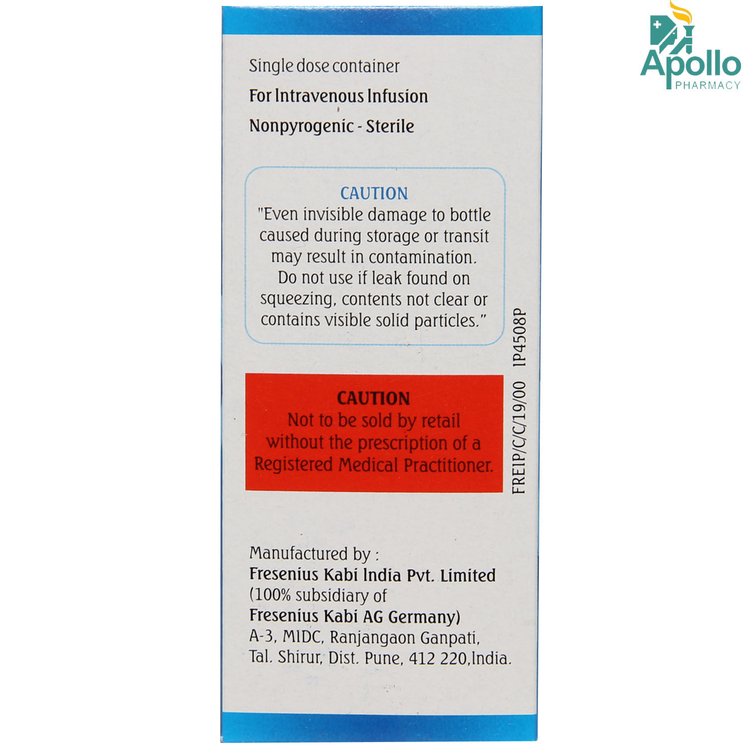 Fresocan Iv 100ml Price, Uses, Side Effects, Composition - Apollo Pharmacy