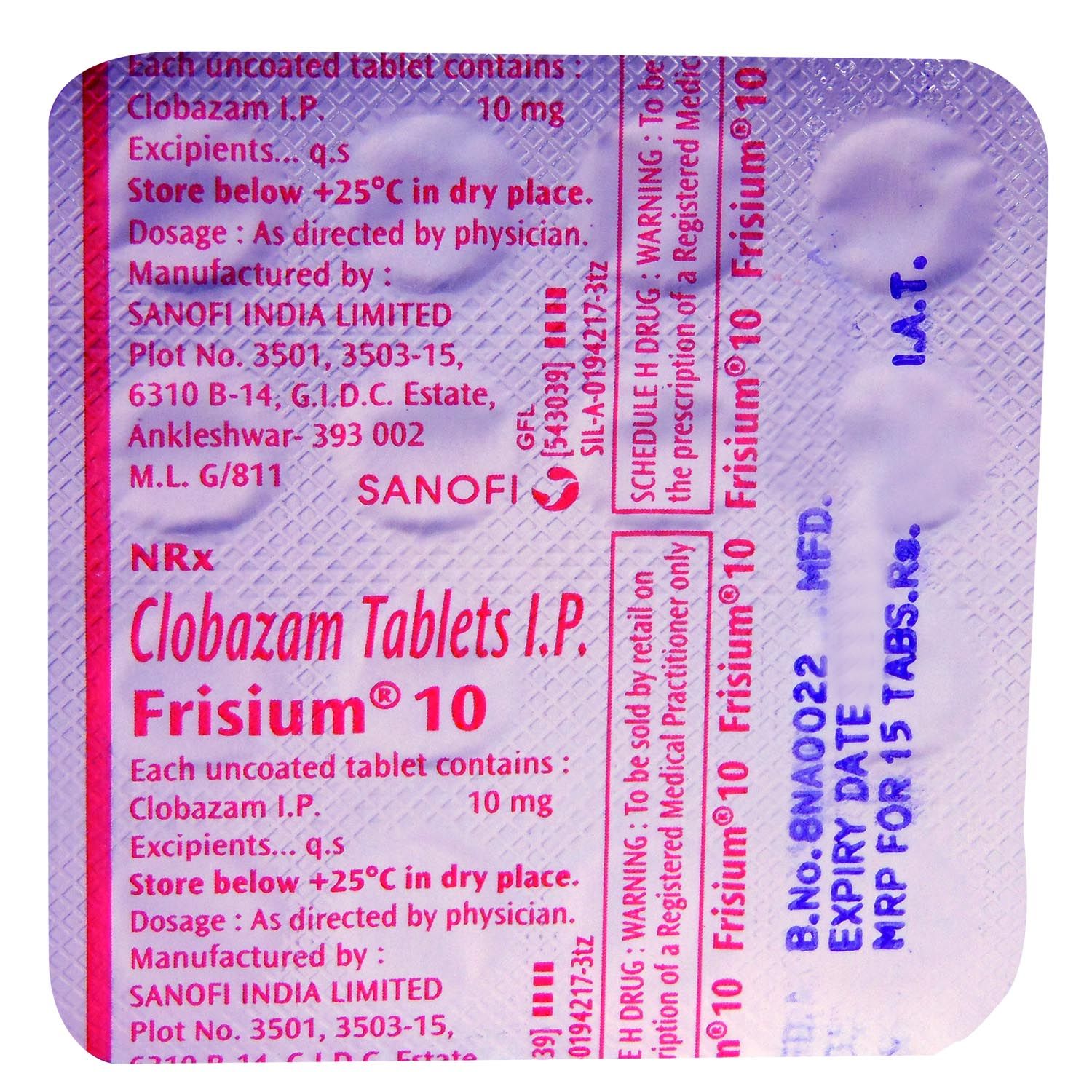 Frisium 10 Tablet 15's Price, Uses, Side Effects, Composition - Apollo ...