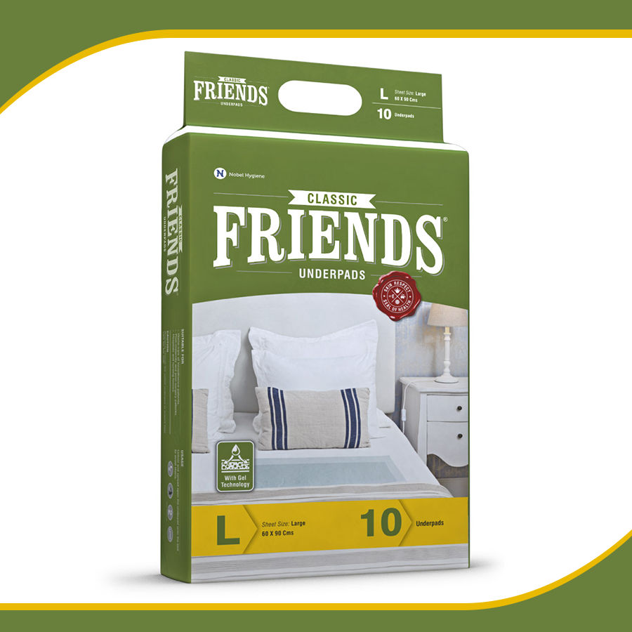 Friends Classic Underpads Large, 10 Count Price, Uses, Side Effects ...