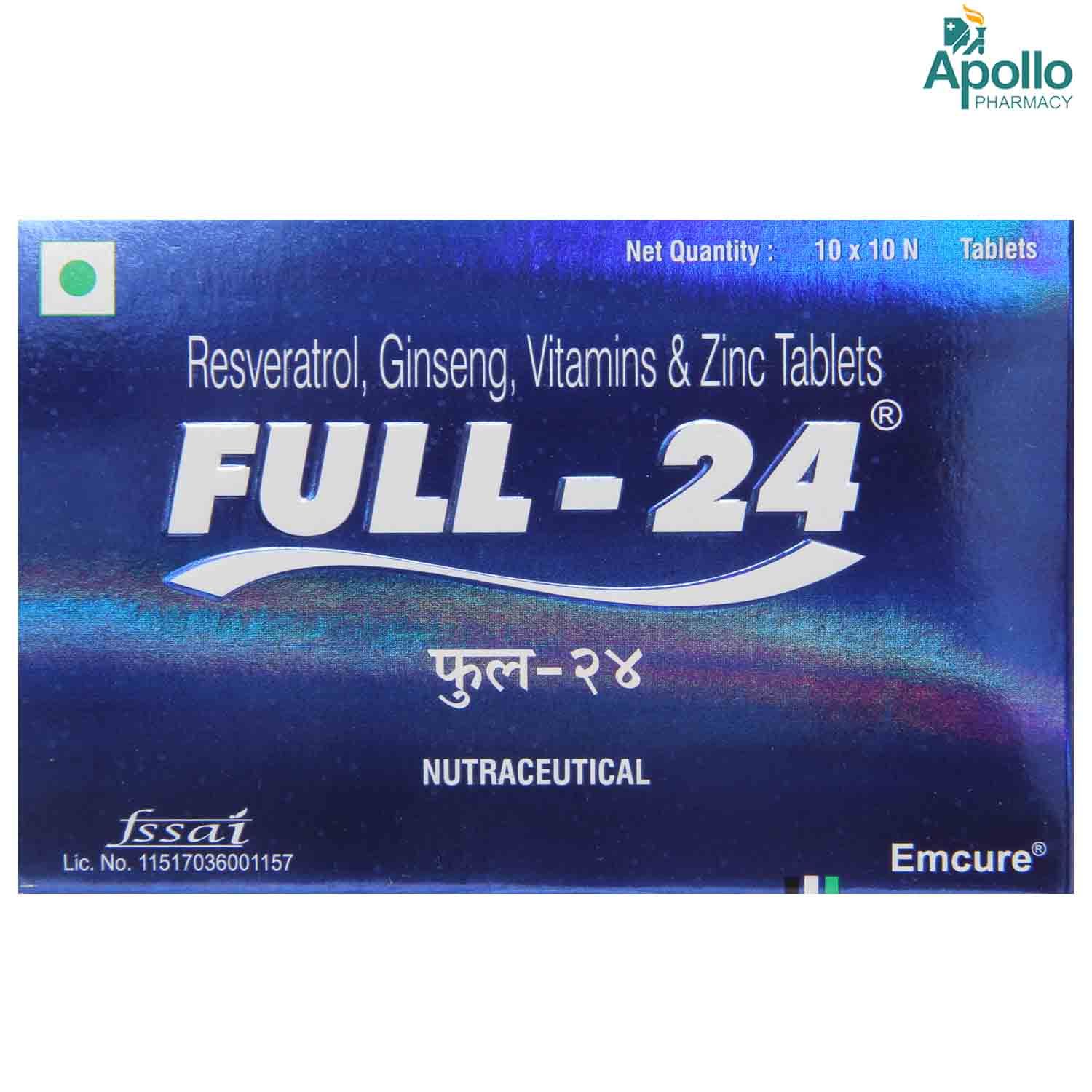 Full-24 Tablet 10's Price, Uses, Side Effects, Composition - Apollo ...