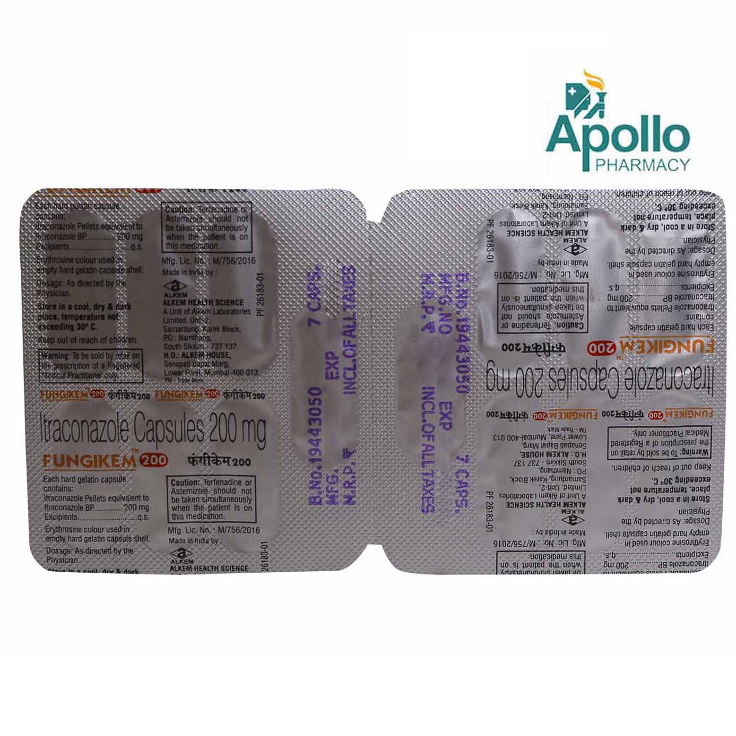 Fungikem 200 Capsule 7's Price, Uses, Side Effects, Composition ...