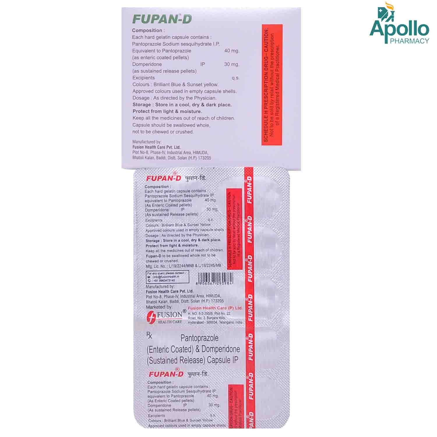 Fupan D Capsule 10's Price, Uses, Side Effects, Composition - Apollo ...