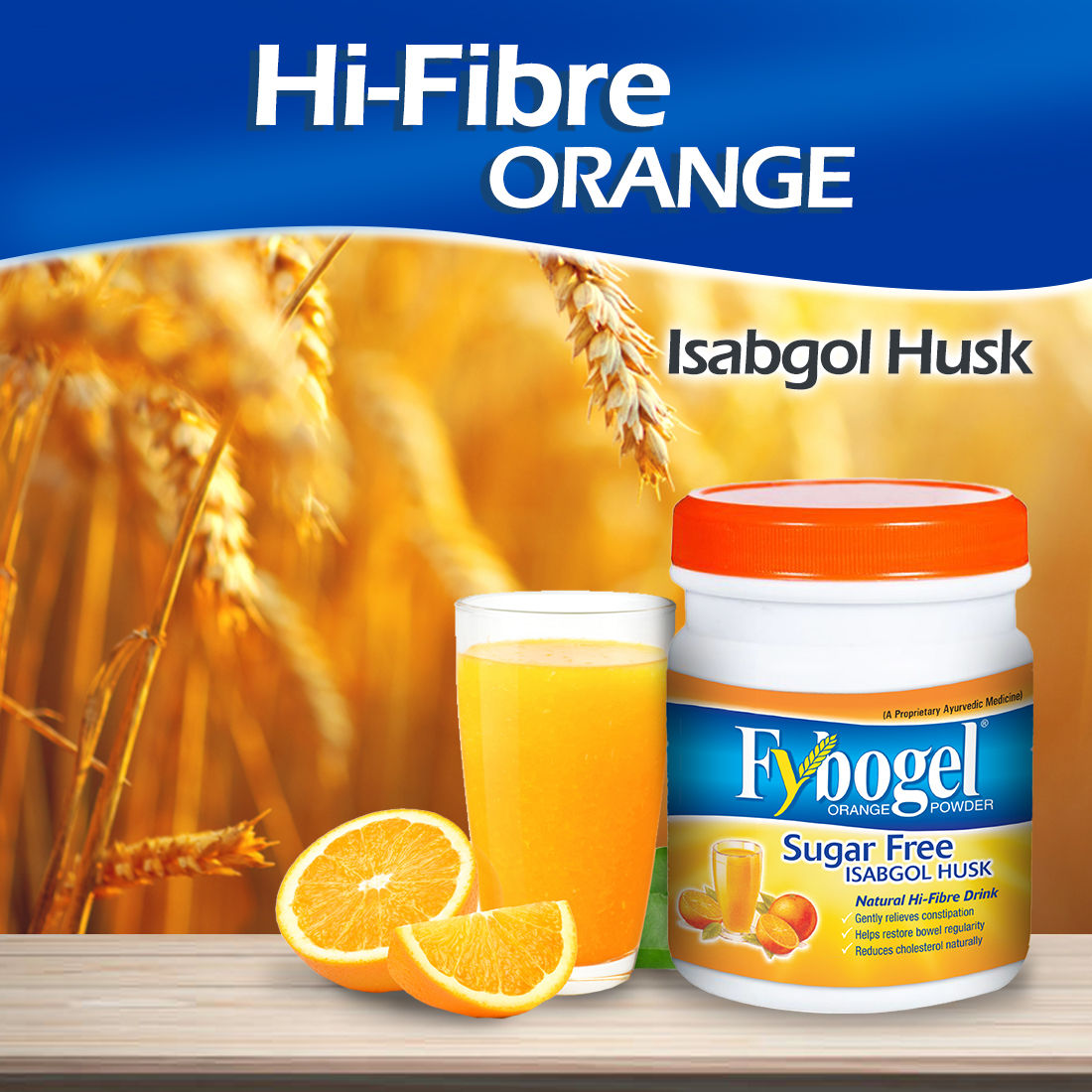 Buy Fybogel Hi-Fibre Isabgol Husk Orange Flavour Powder, 100 gm | 19 ...