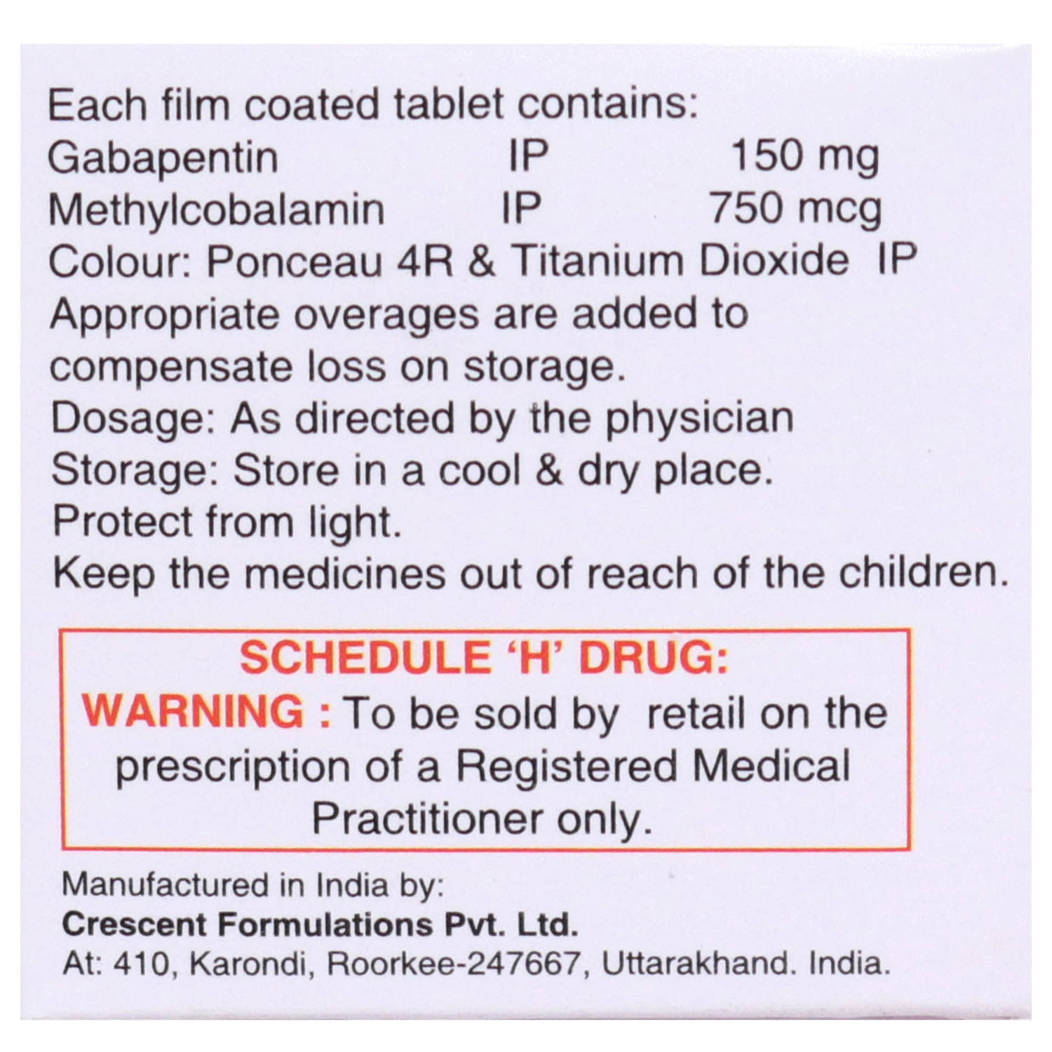 Gabarich-150 Tablet 10's Price, Uses, Side Effects, Composition ...