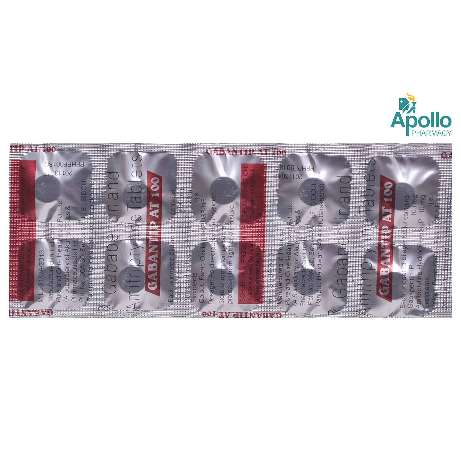 Gabantip AT 100 Tablet | Uses, Side Effects, Price | Apollo Pharmacy