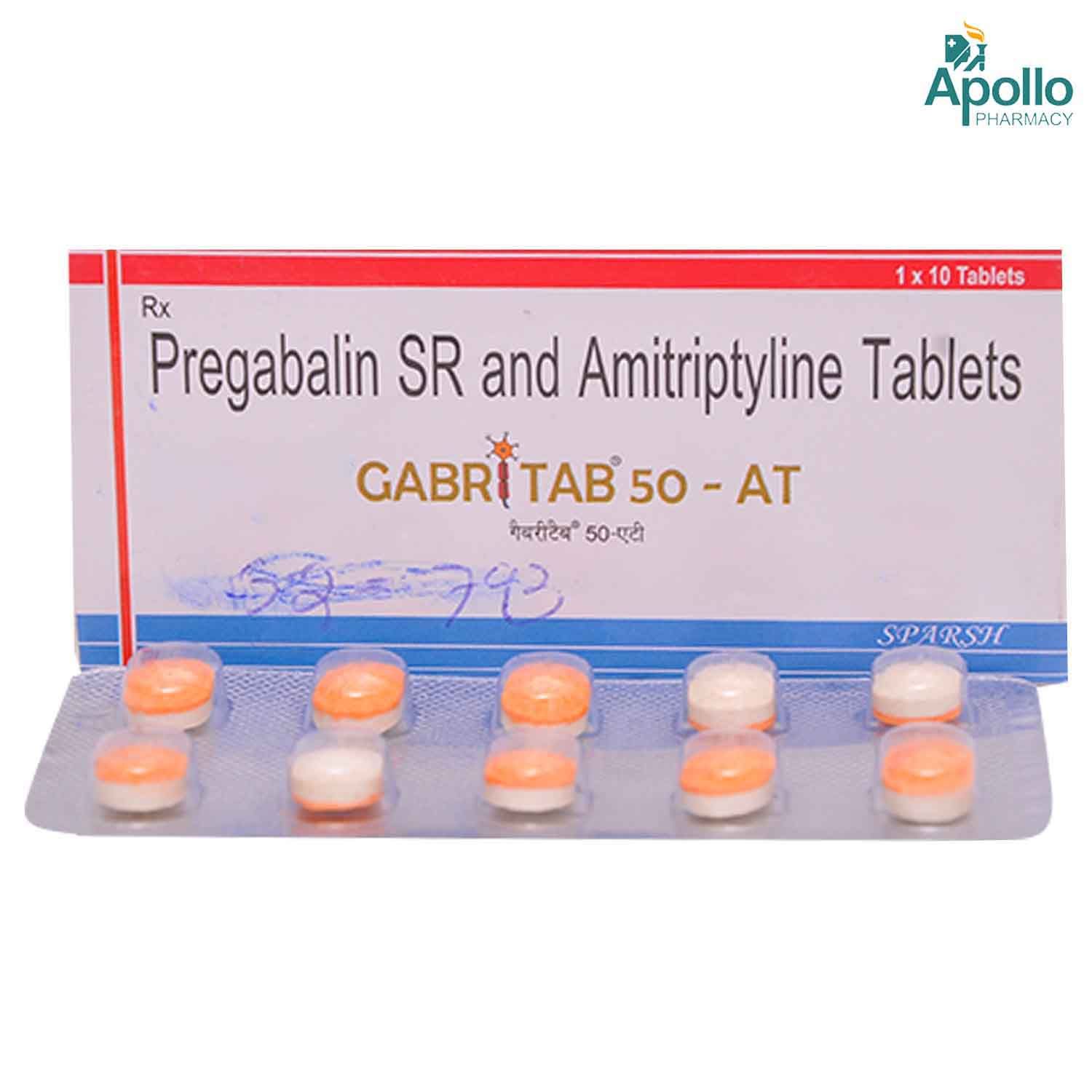 Gabritab 50-AT Tablet 10's Price, Uses, Side Effects, Composition ...