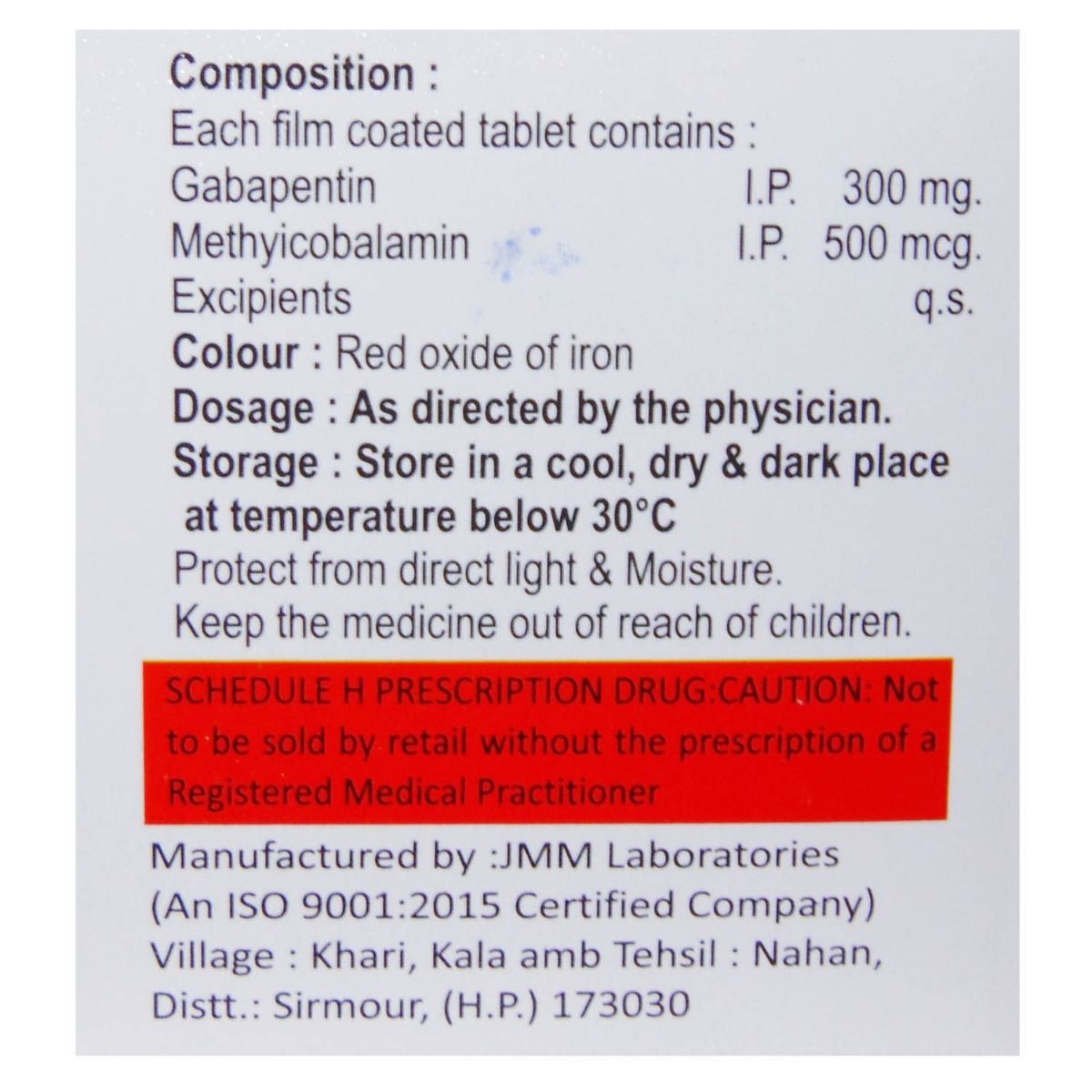 Gabalip M 300 mg/500 mcg Tablet 10's Price, Uses, Side Effects ...
