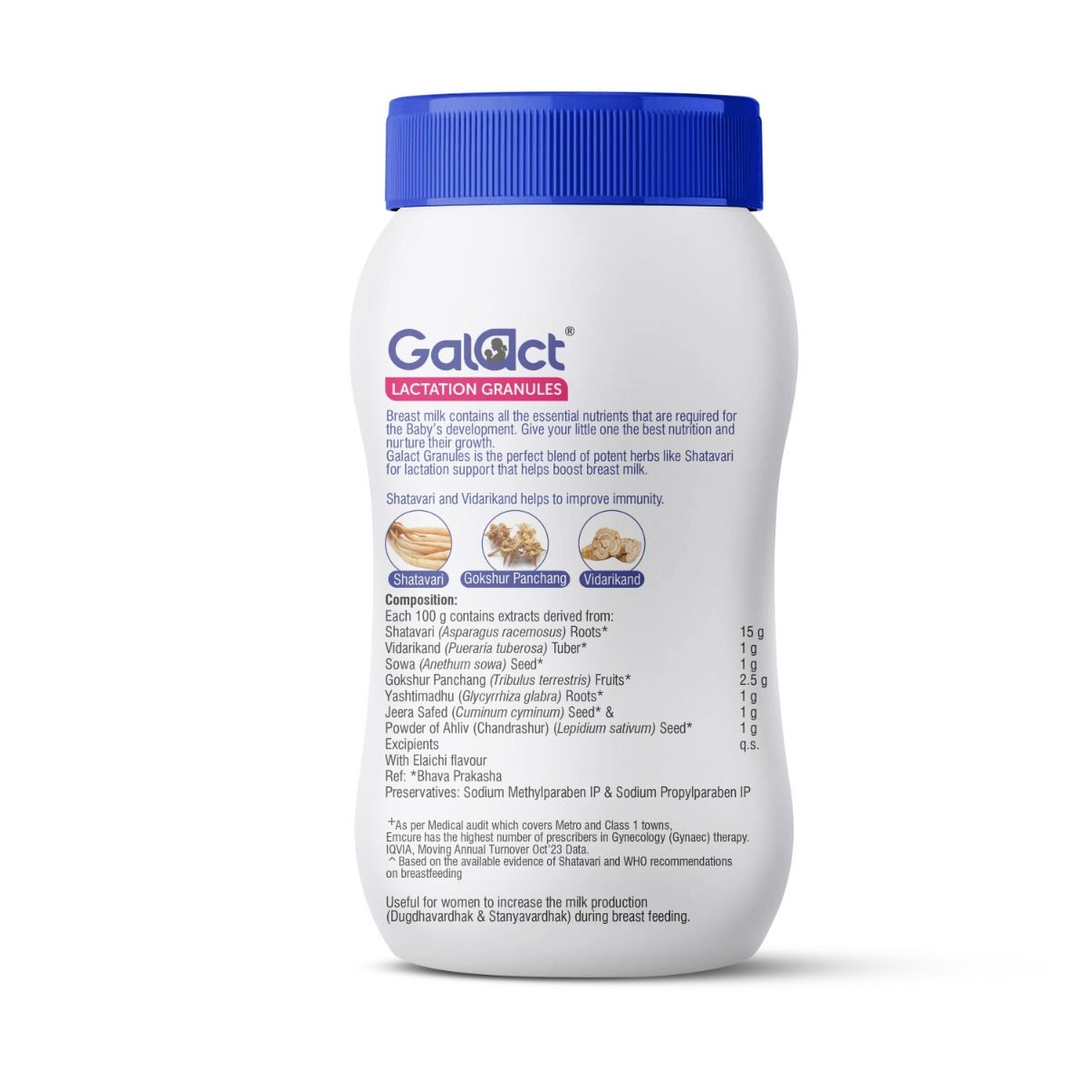 Buy Galact Lactation Granules Elaichi Flavour with Shatavari, 200 gm ...