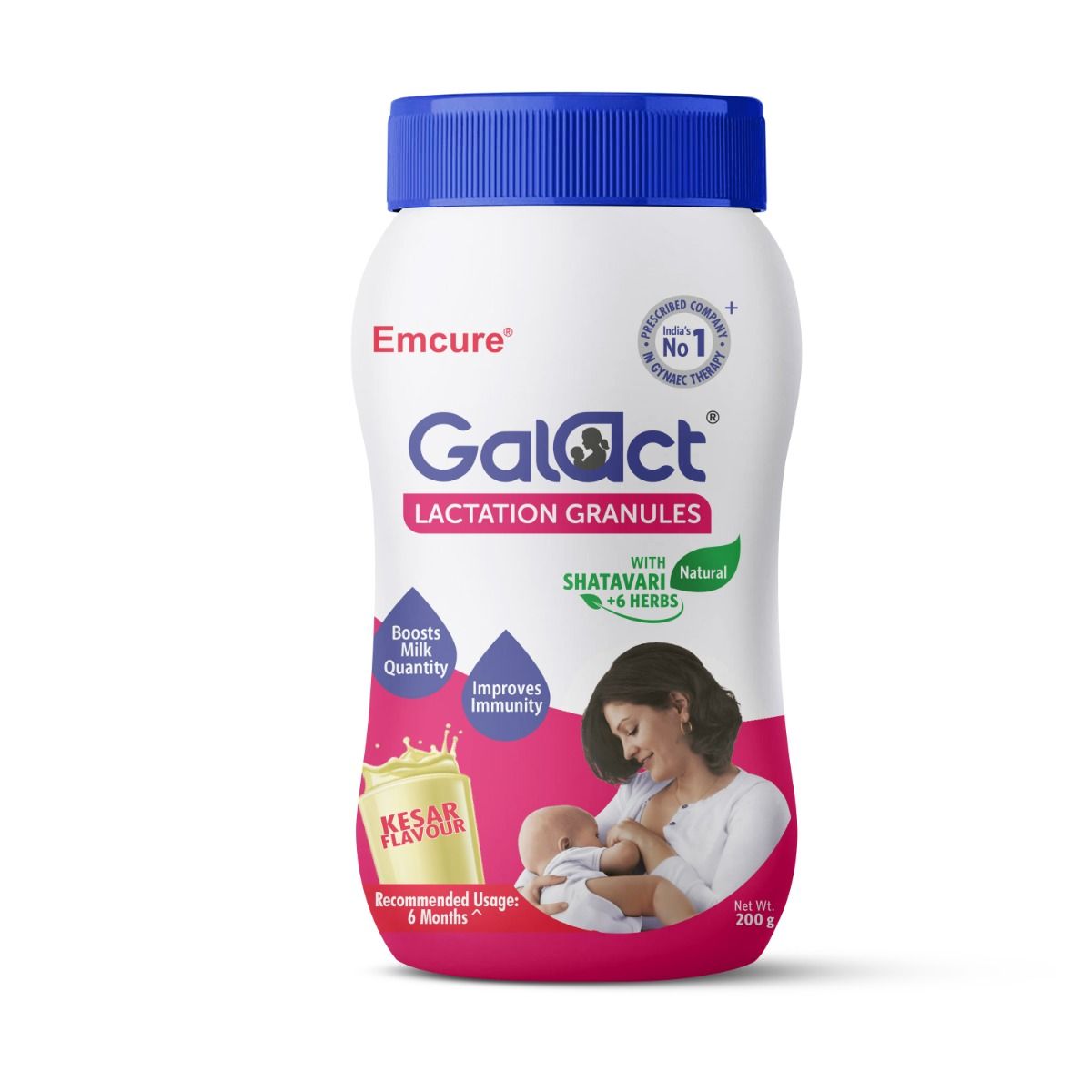 Buy Galact Lactation Granules Kesar Flavour with Shatavari, 200 gm | 19 ...