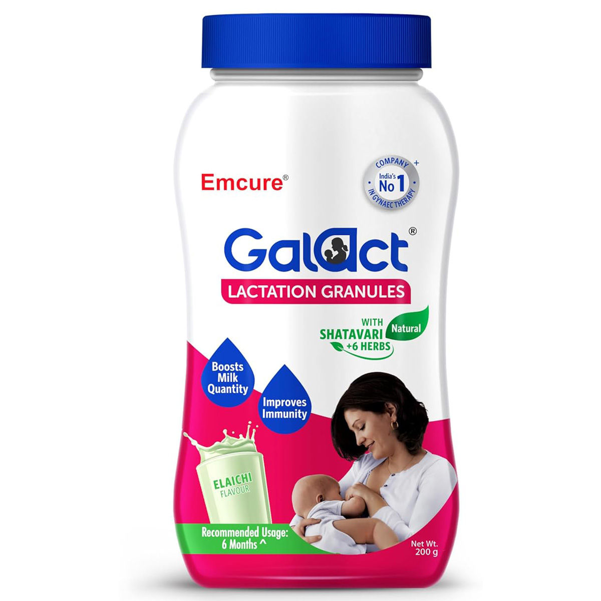 Buy Galact Lactation Elaichi Flavour Granules, 200 gm | 19 Minutes ...